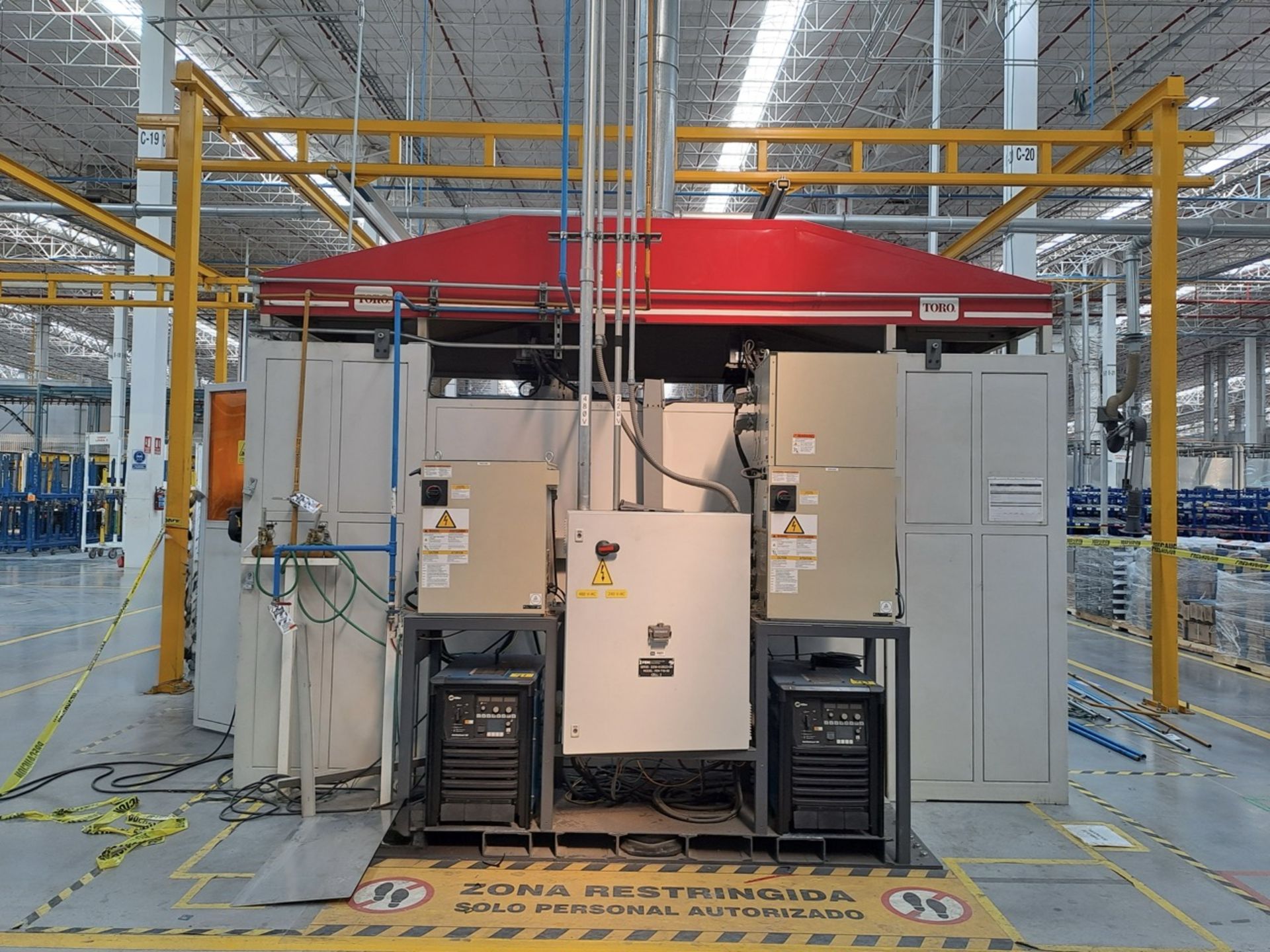 Panasonic Robotic Welding Booth, Year 2021, with dual robots: 1 master ...
