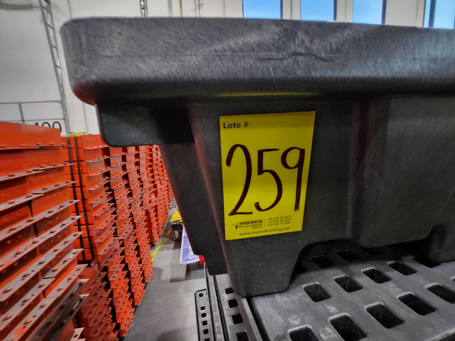 Lot of 16 ULINE spill containment pallets, with approximate dimensions ...