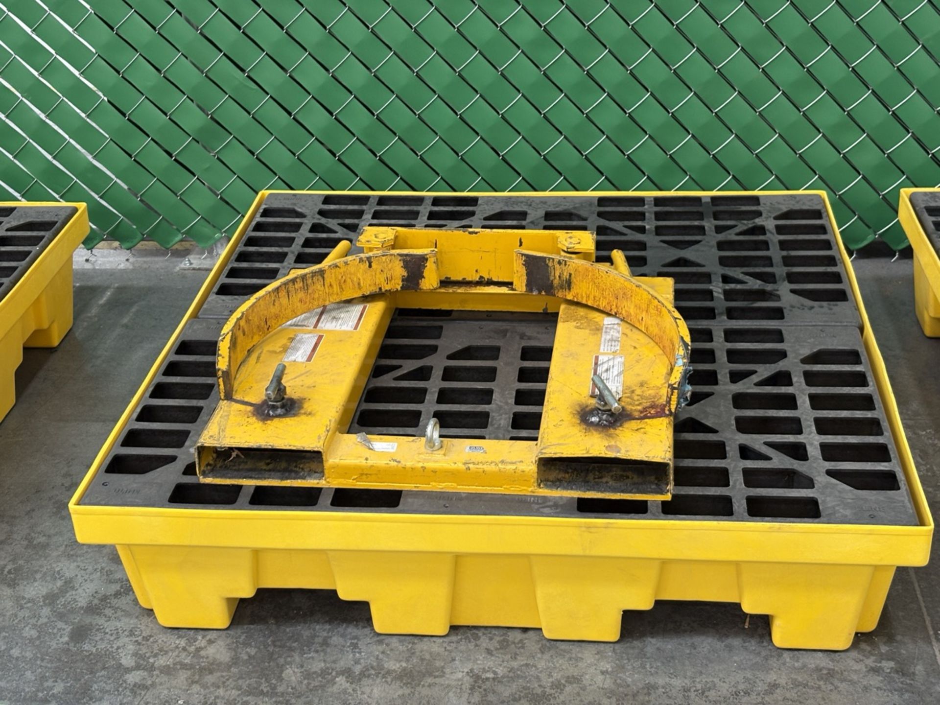 Lot of 16 ULINE spill containment pallets, with approximate dimensions ...