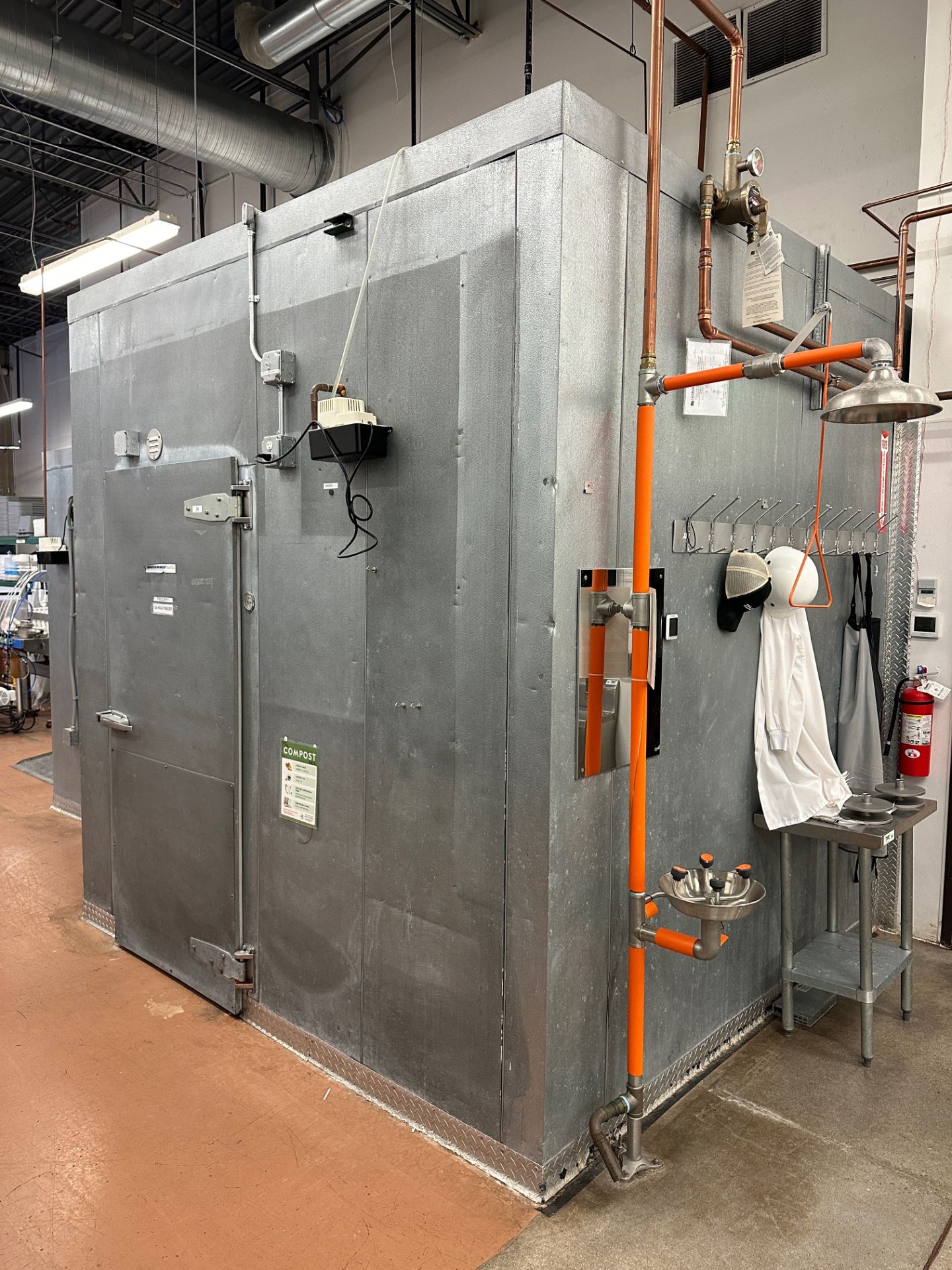 Hussman Walk-In Freezer with Trenton Evaporation Unit and Shelving ...