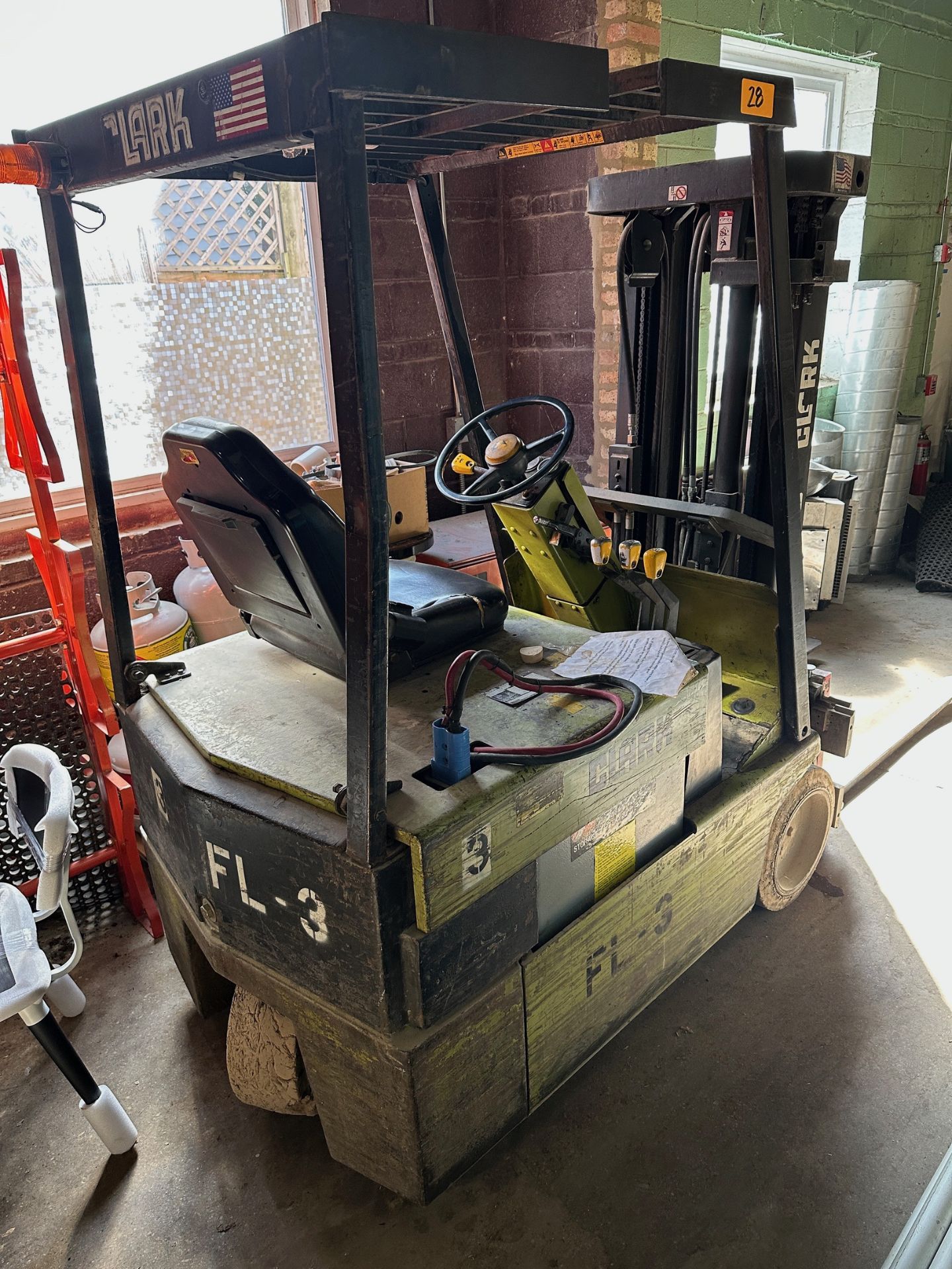 Clark 36 V Electric Fork Truck - Model TM20, S/N TM247-0061-8845