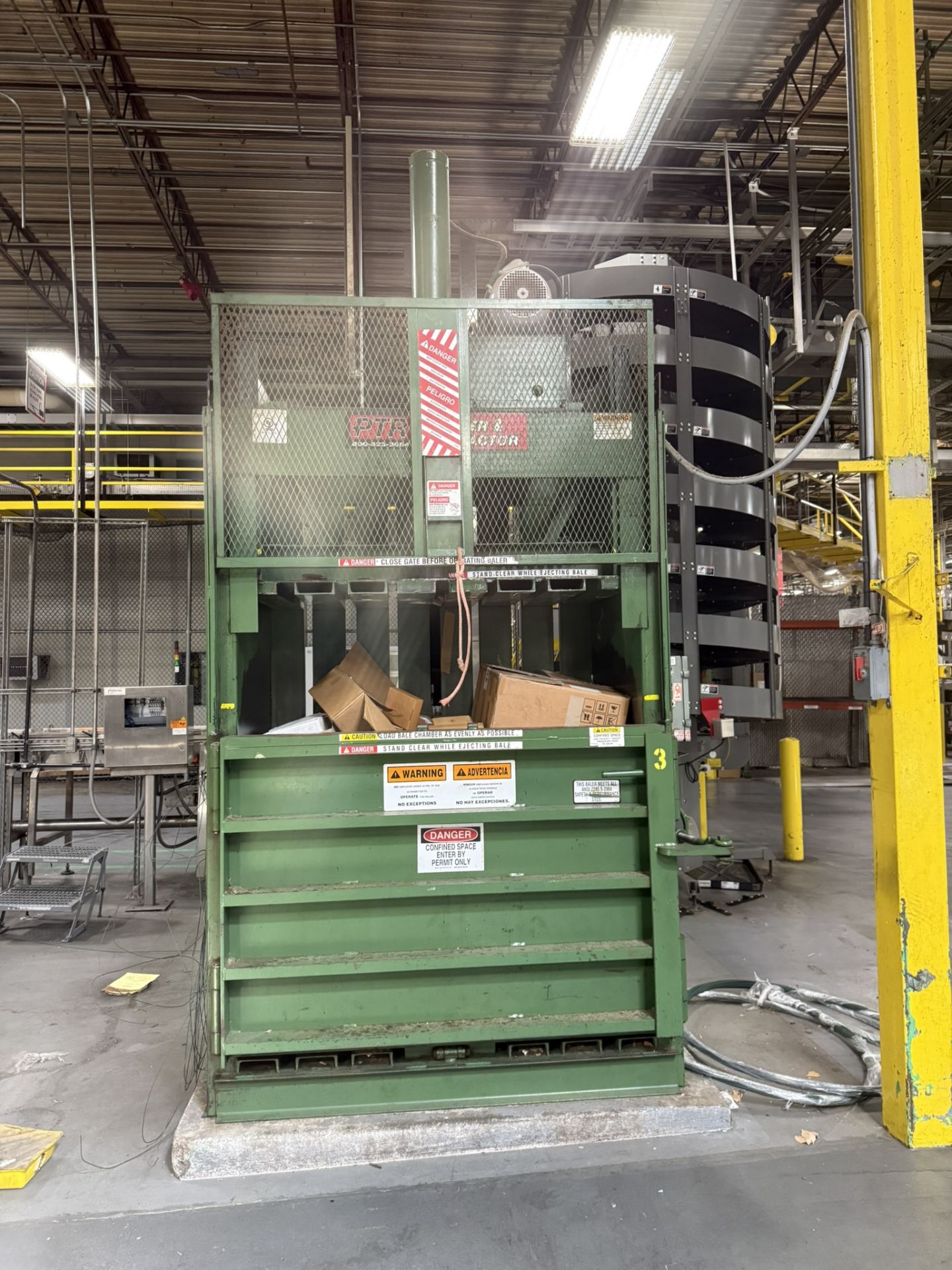 PTR Baler and Compactor Company Model 2300HD Vertical Baler, 460 V, S ...