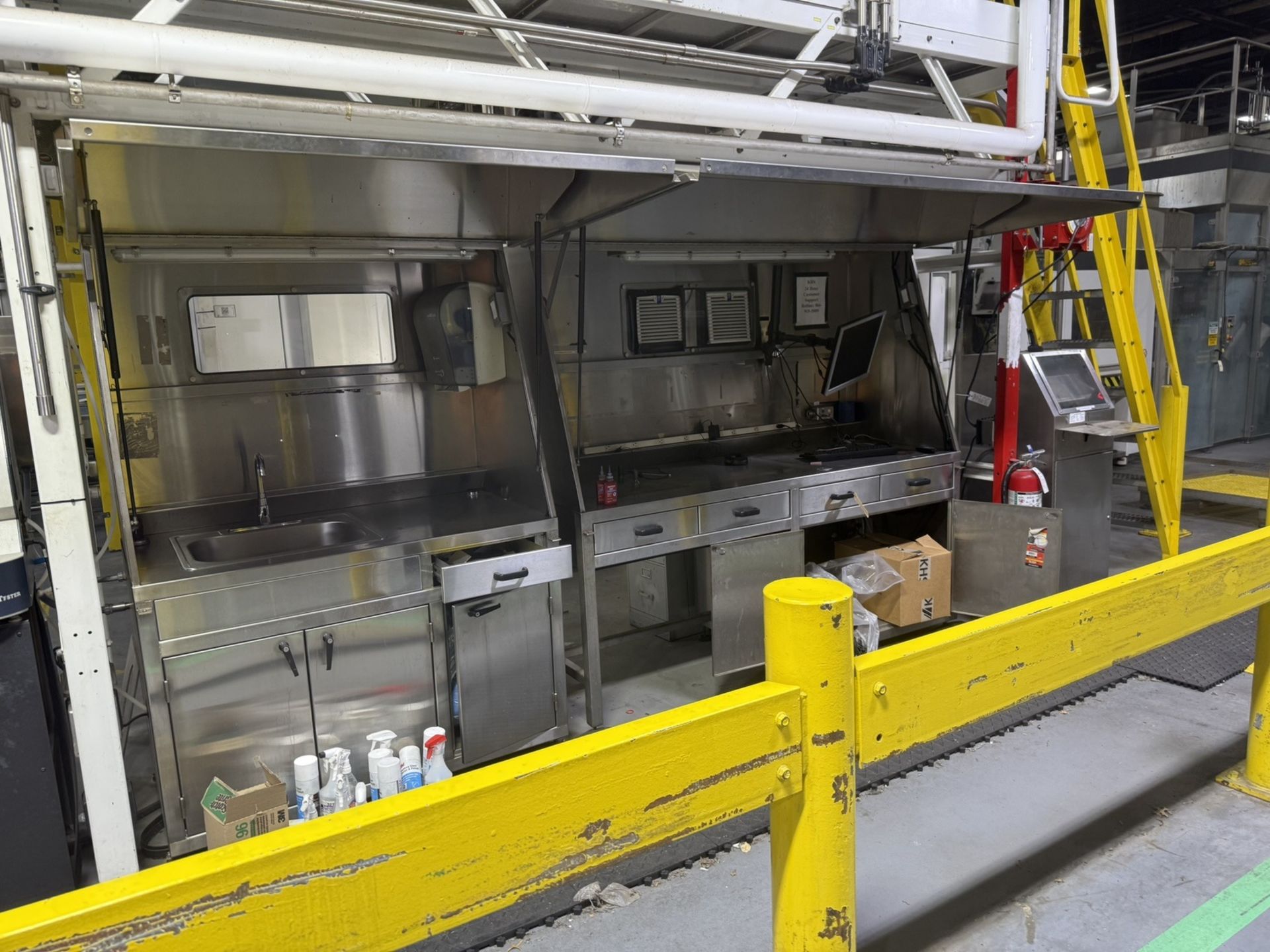 Stainless Steel Work Station, Approx 12' L X 3' W X 7' Tall - Subject ...