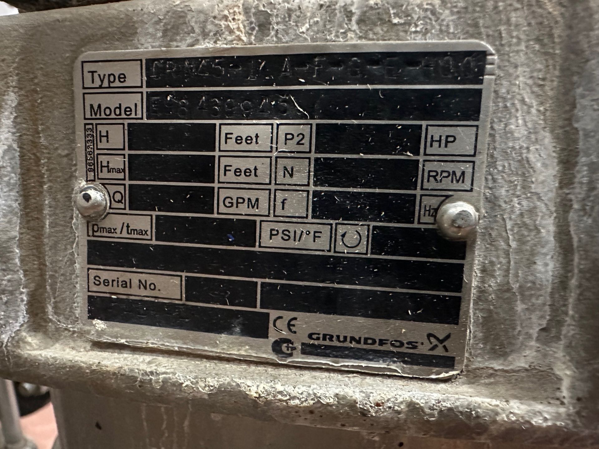 Grundfos CRN45-1 A-F-G-E-HOQE Vertical Multistage Centrifugal Pump with ...
