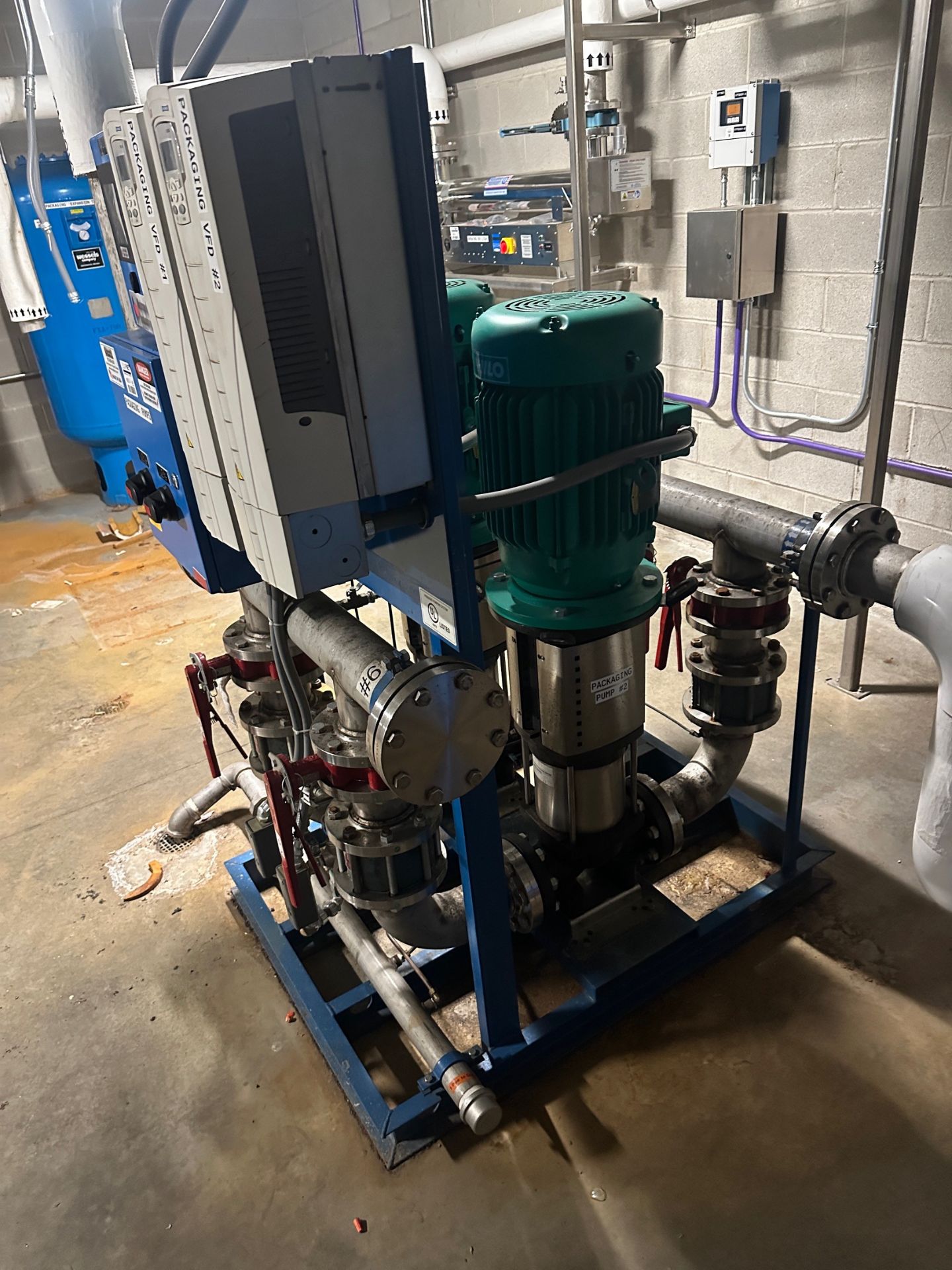 Metropolitan Industries Booster Pump Skid with (2)20 HP Baldor Reliance ...