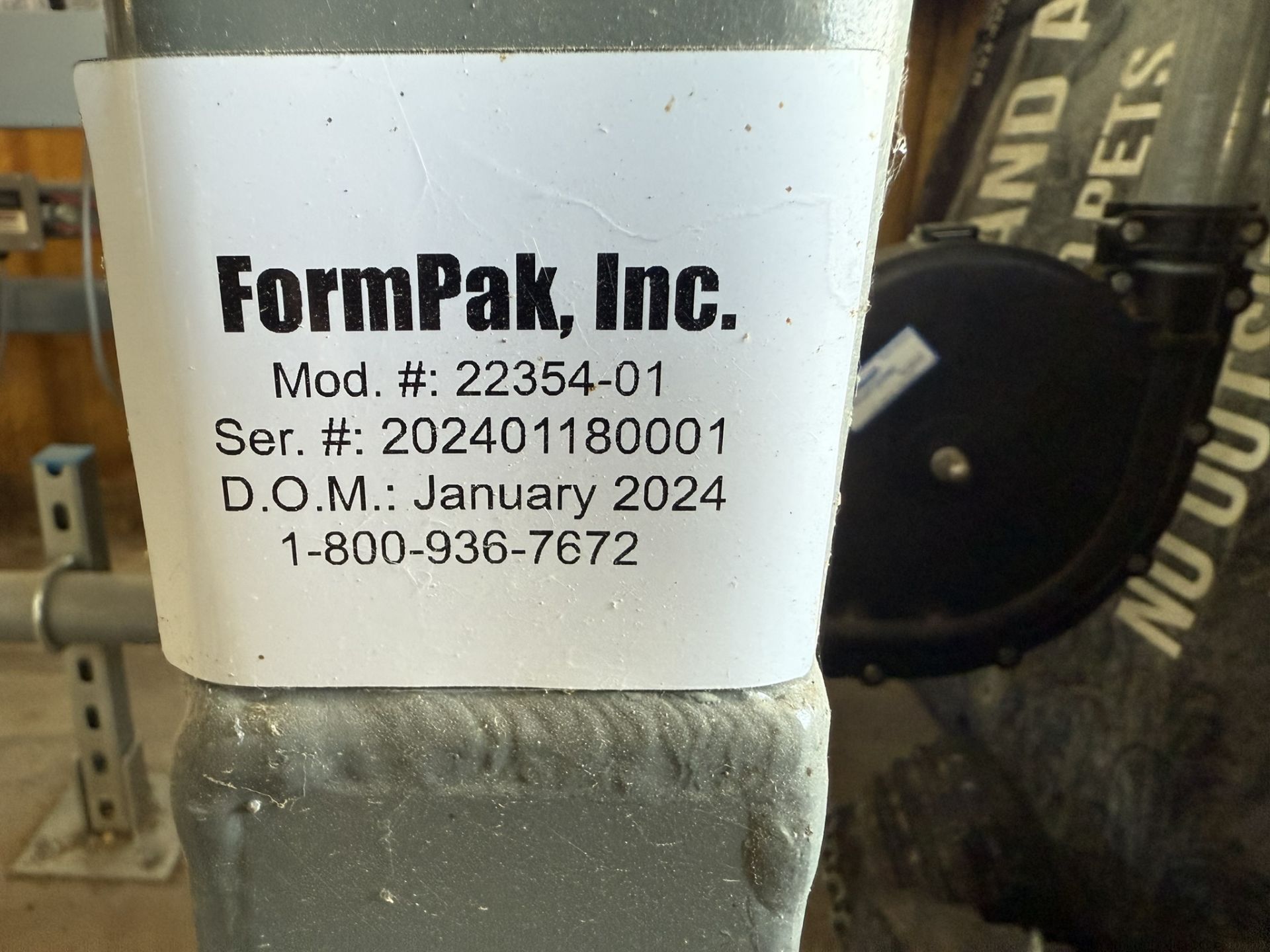 2024 FormPak, Inc 22354-01 Super Sac Unloader, Includes Vortex Model ...