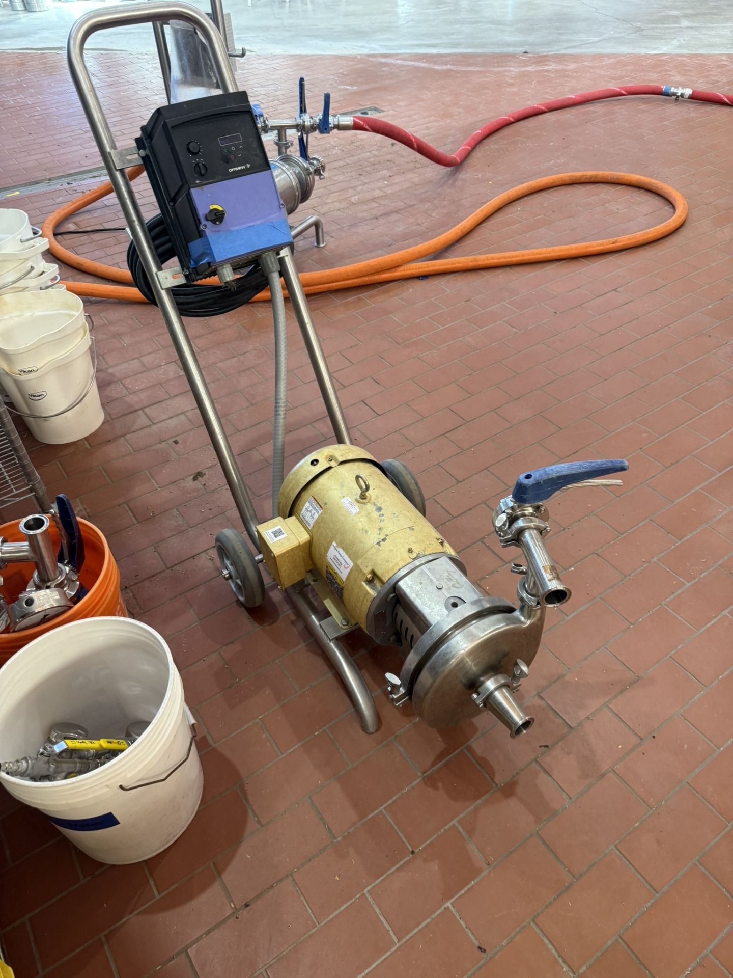 AMPCO Pumps Model CB+218 Stainless Steel Centrifigual Pump with Cart ...