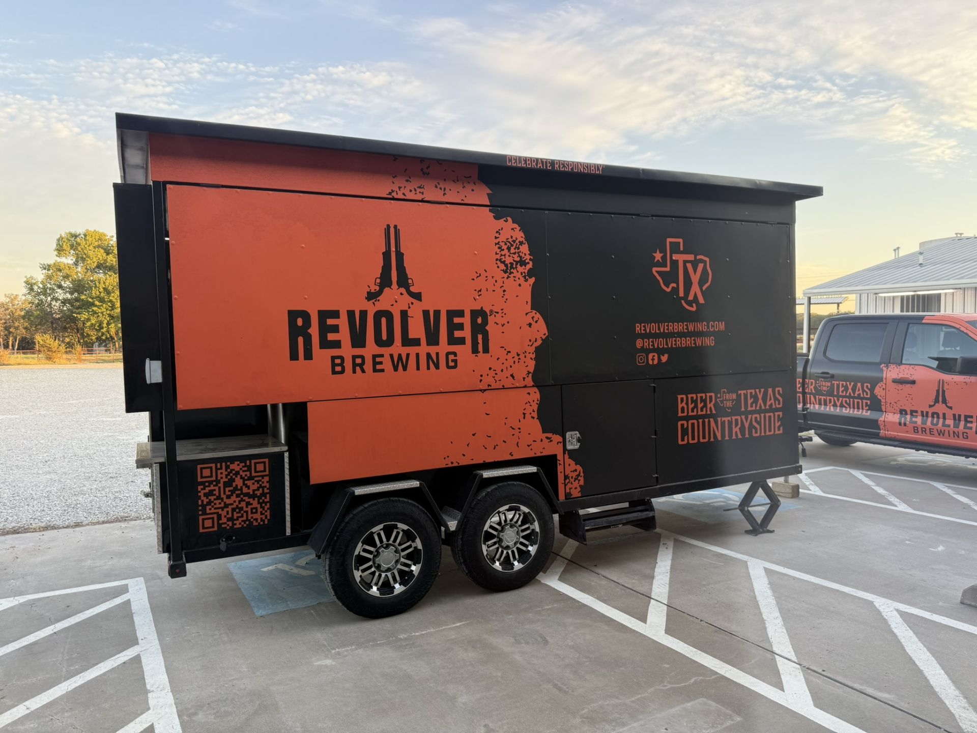 Revolver Brewing Taproom/BBQ Enclosed Trailer, approx 16' Length Plus ...