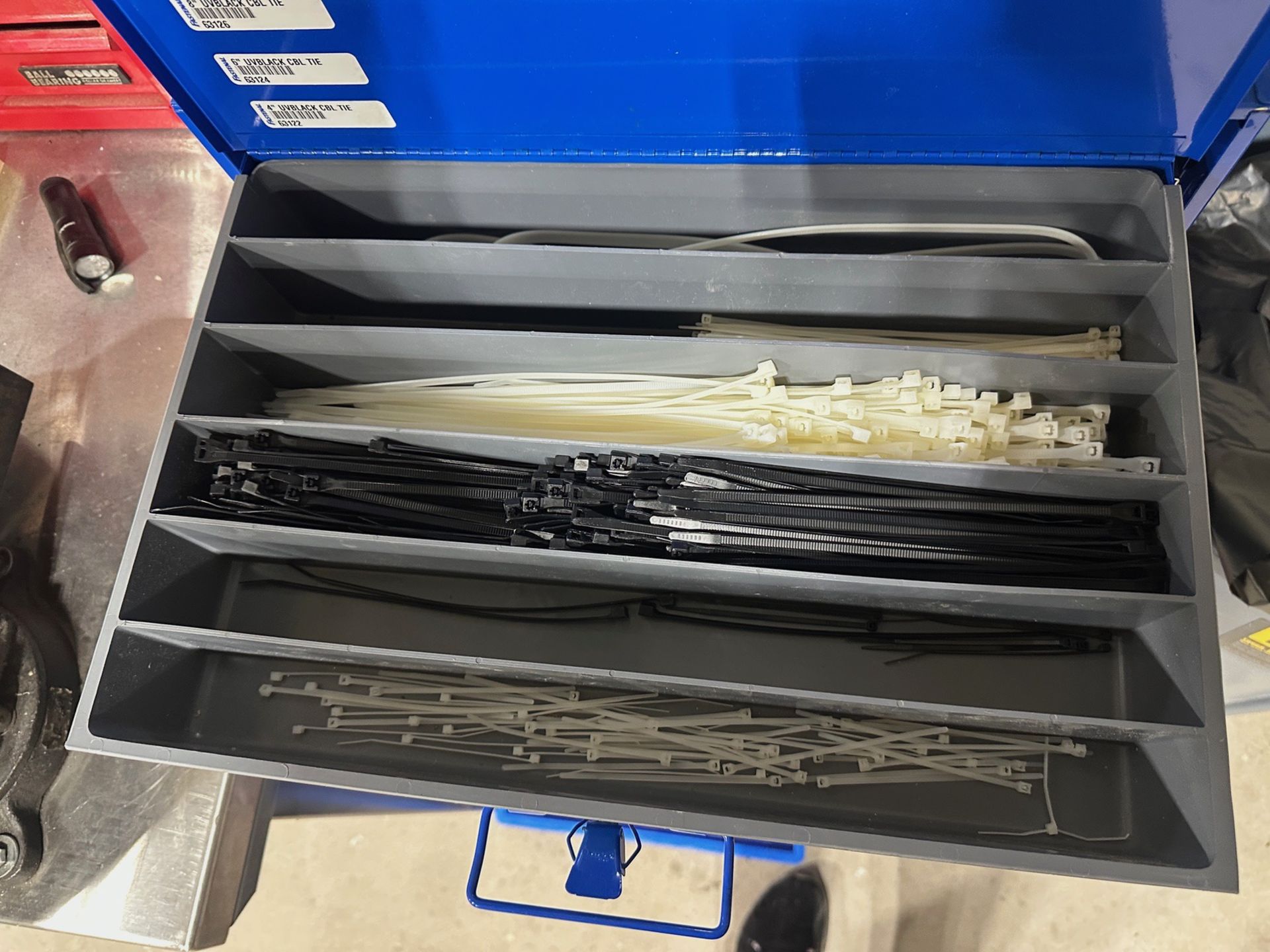 Lot of (2) Fastenal Pigeon Hole Parts Bins with Contents