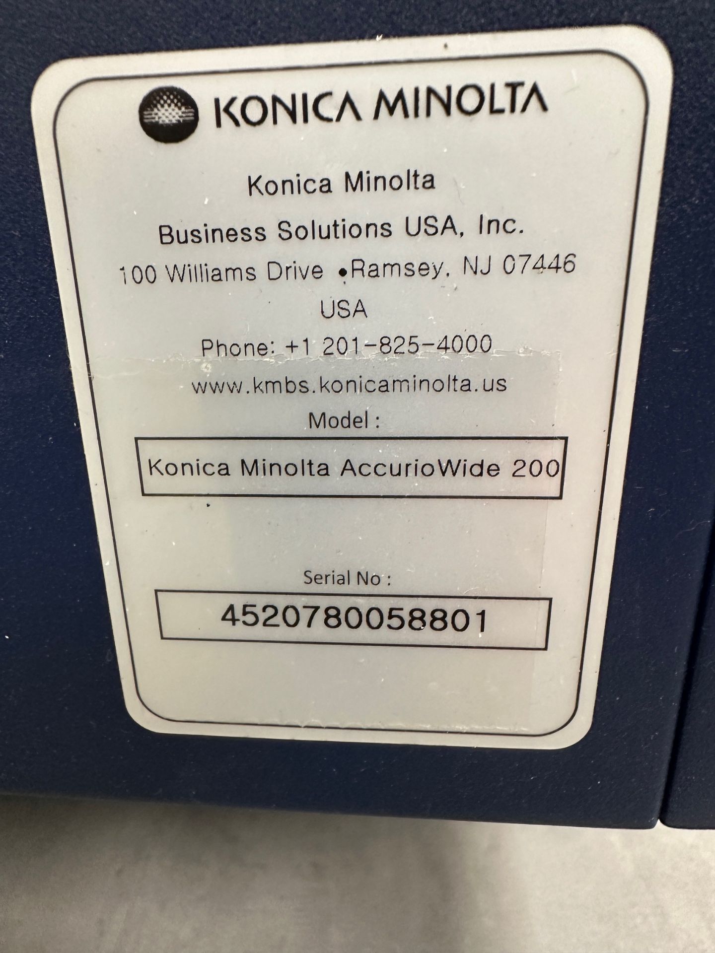 2021 Konica Minolta AccurioWide 200 Wide Format Inkjet Printer with ...