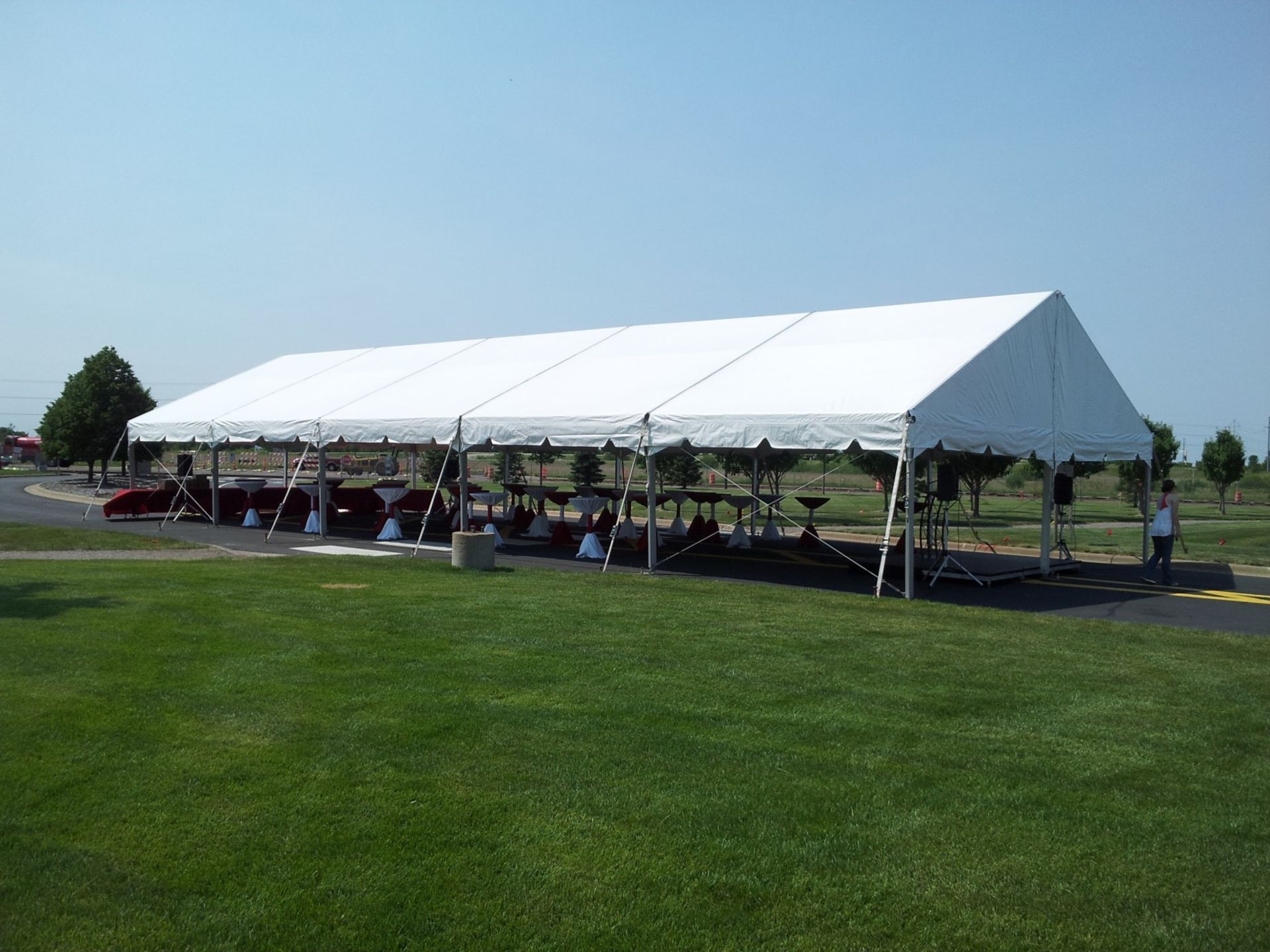 30' x 75' Vinyl Tent w/All Poles