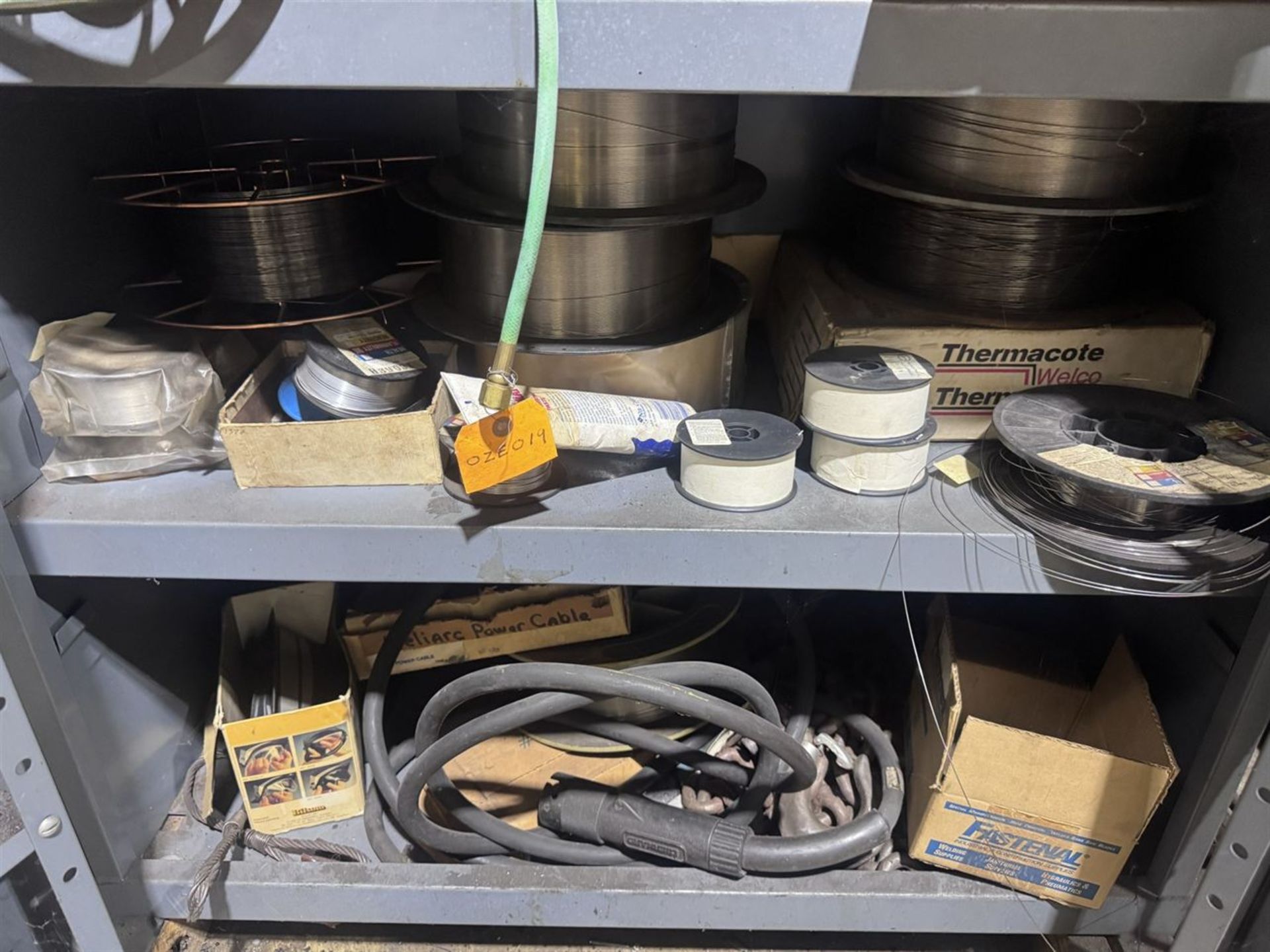 Shop Welding Supply Cabinet w/ Contents Including Welding Helmets, Hose ...