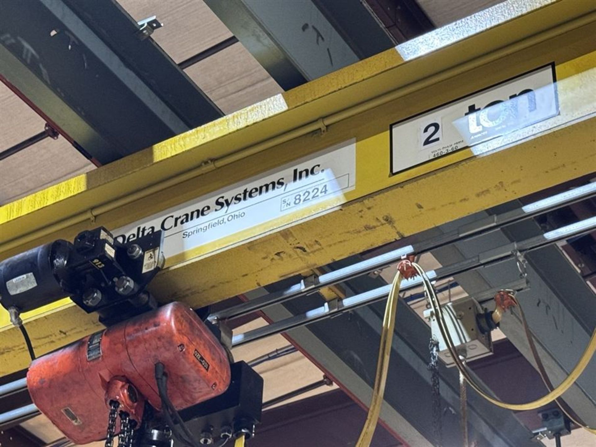 DELTA 2-Ton Single Girder Bridge Crane, Approx. 45’ Span, CM Lodestar 3 ...