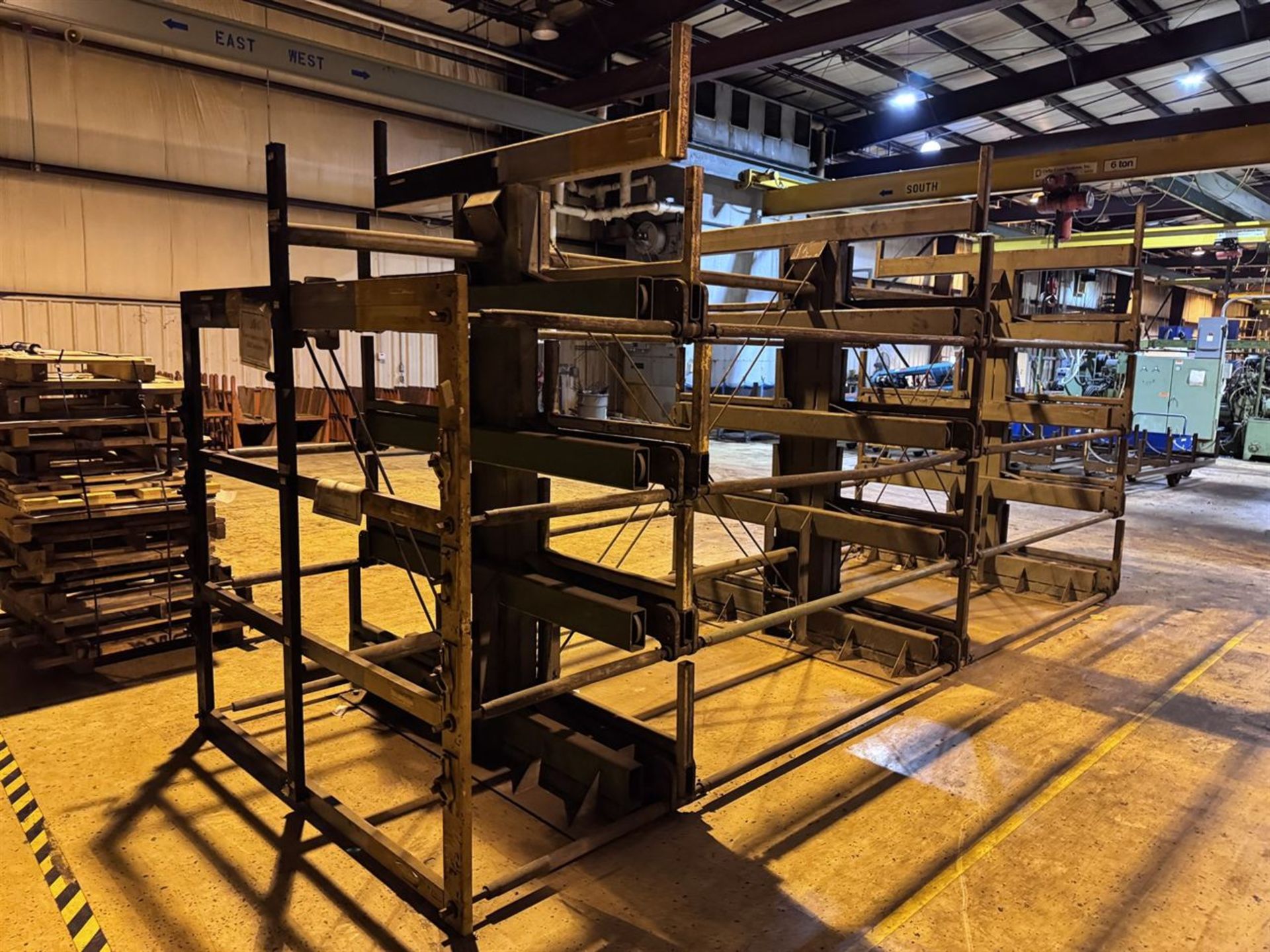 STEEL STORAGE SYSTEM 4T-3G-30X12R-20' Retractable Arm Stock Rack, s/n na