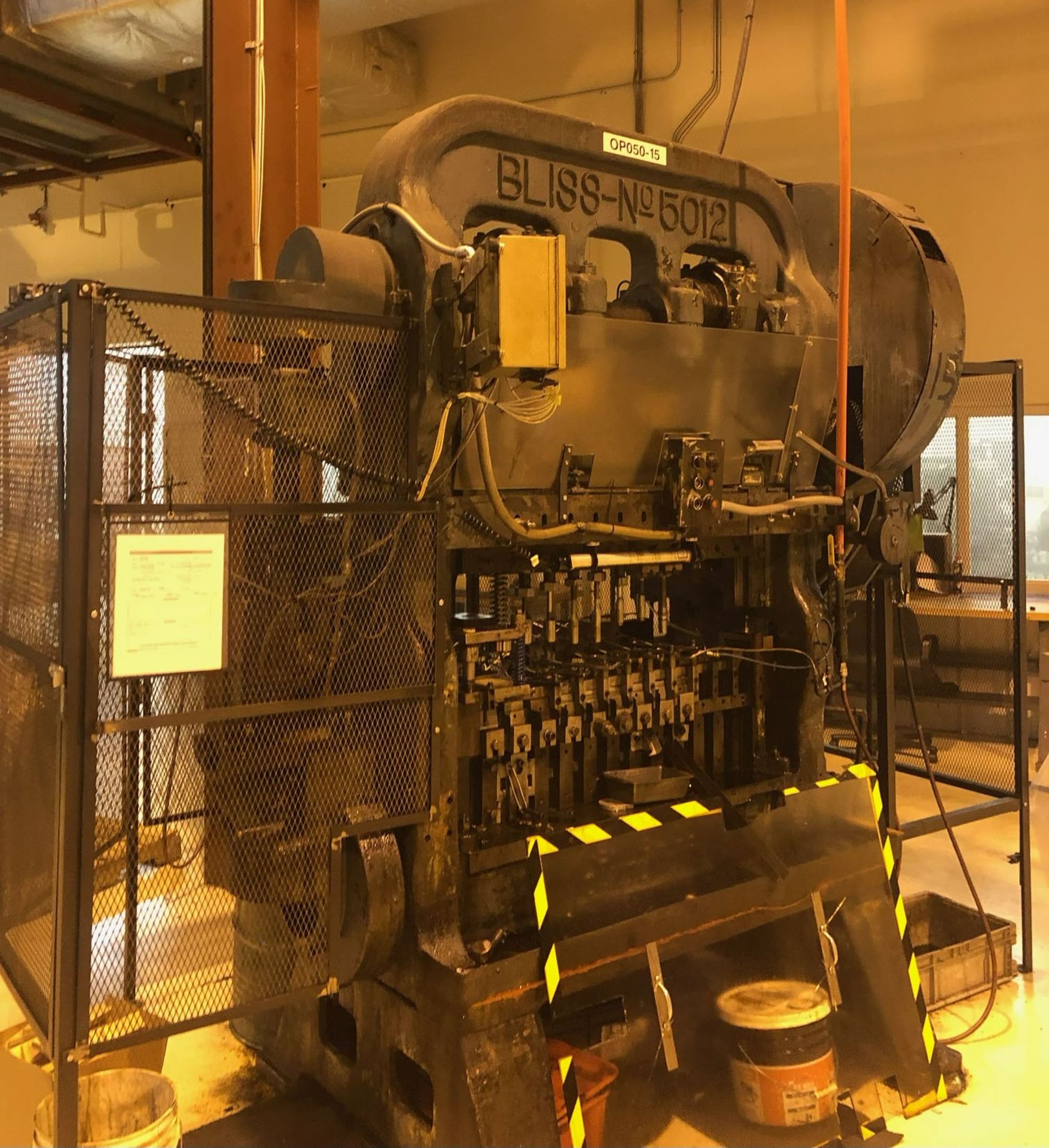 BLISS No. 5012 50 Ton Transfer Press, s/n na, Tooling Not Included