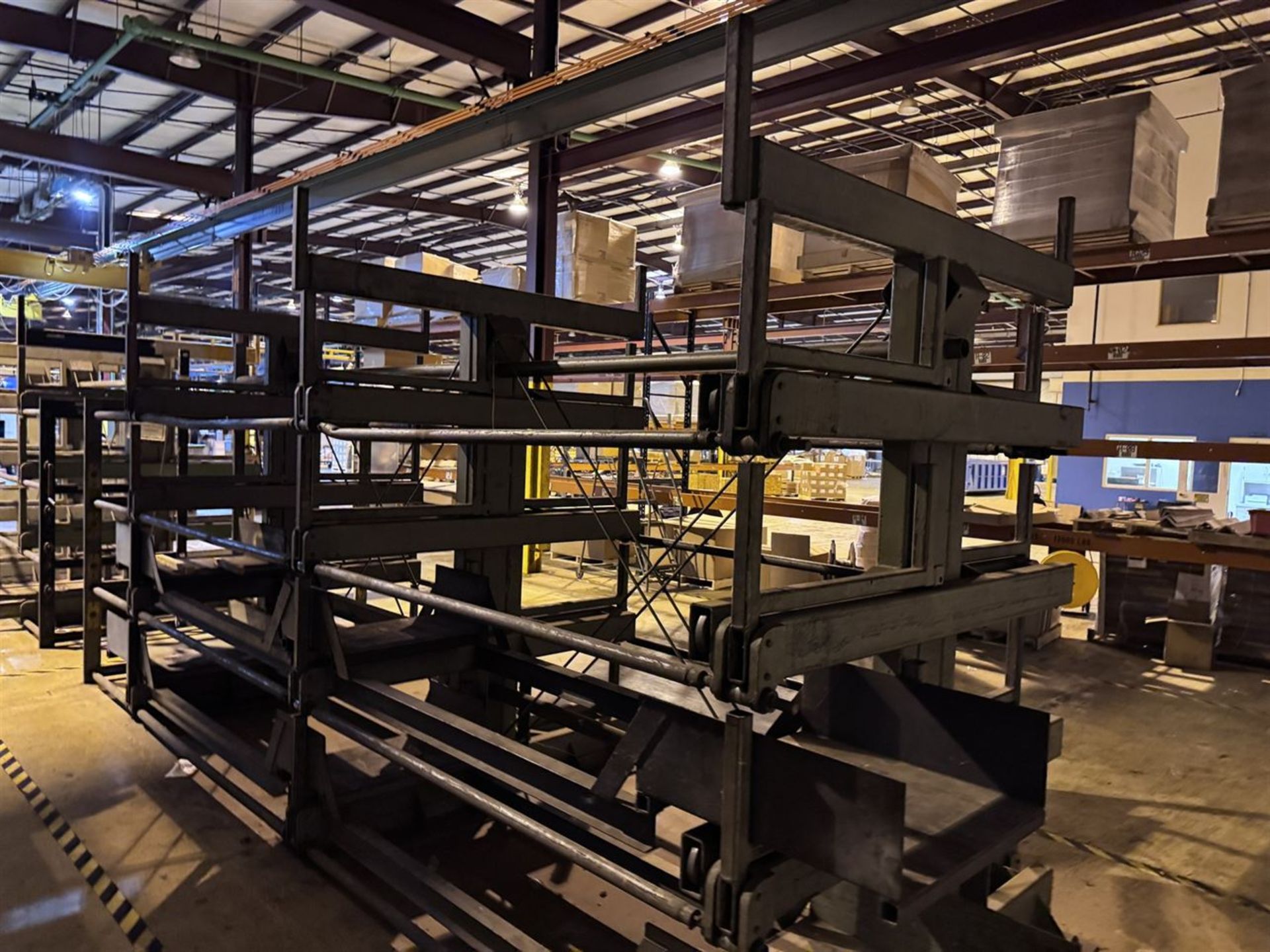 STEEL STORAGE SYSTEM 4T-3G-30X12R-20' Retractable Arm Stock Rack, s/n na