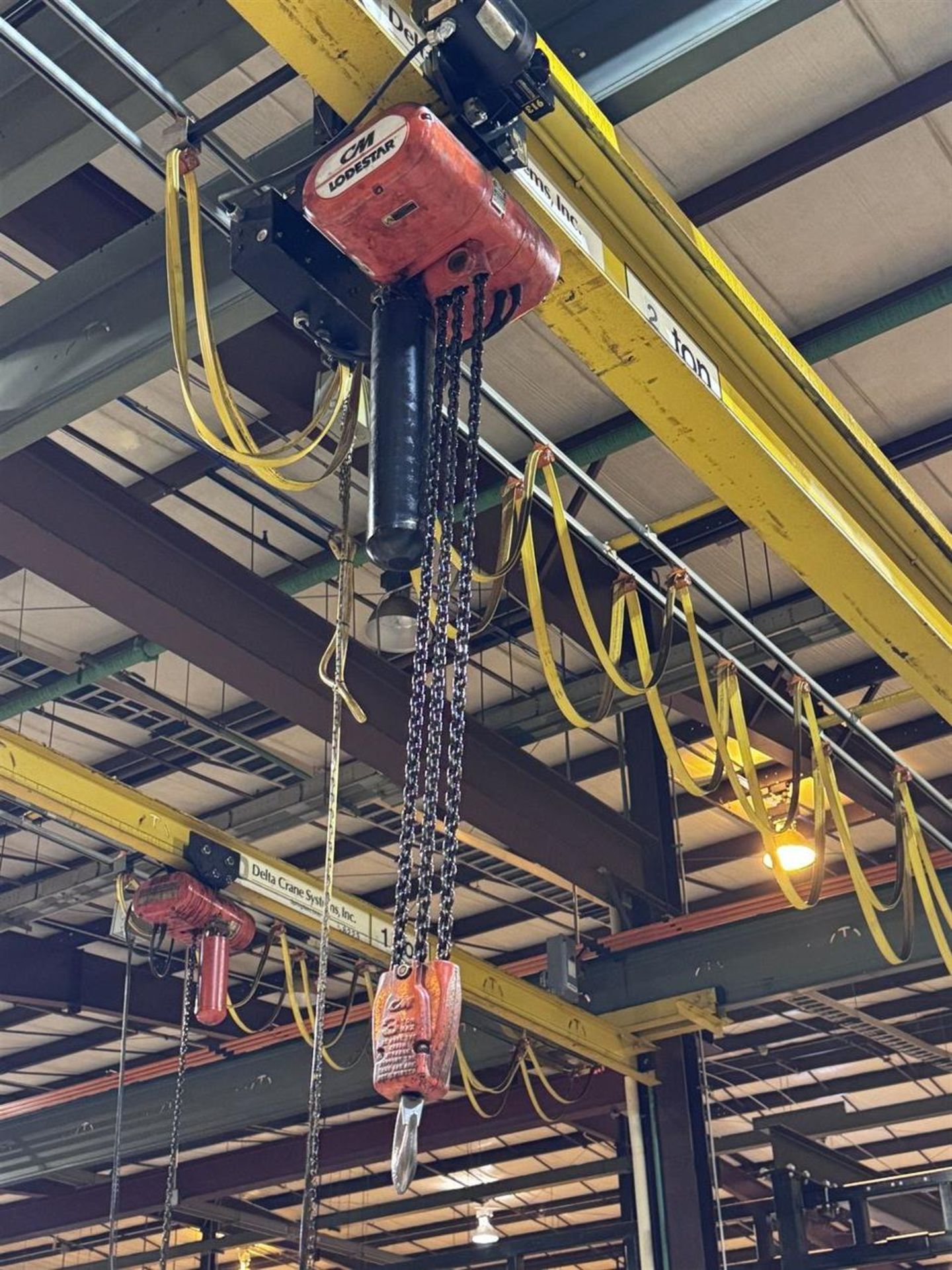 DELTA 2-Ton Single Girder Bridge Crane, Approx. 45’ Span, CM Lodestar 3 ...