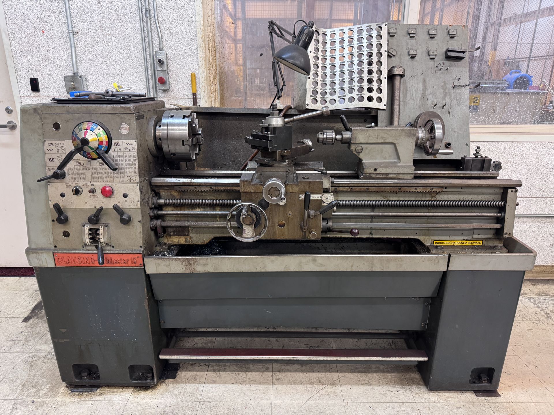CLAUSING COLCHESTER 13” Lathe, s/n 5/0014/406419, w/ 8” 6-Jaw Chuck ...