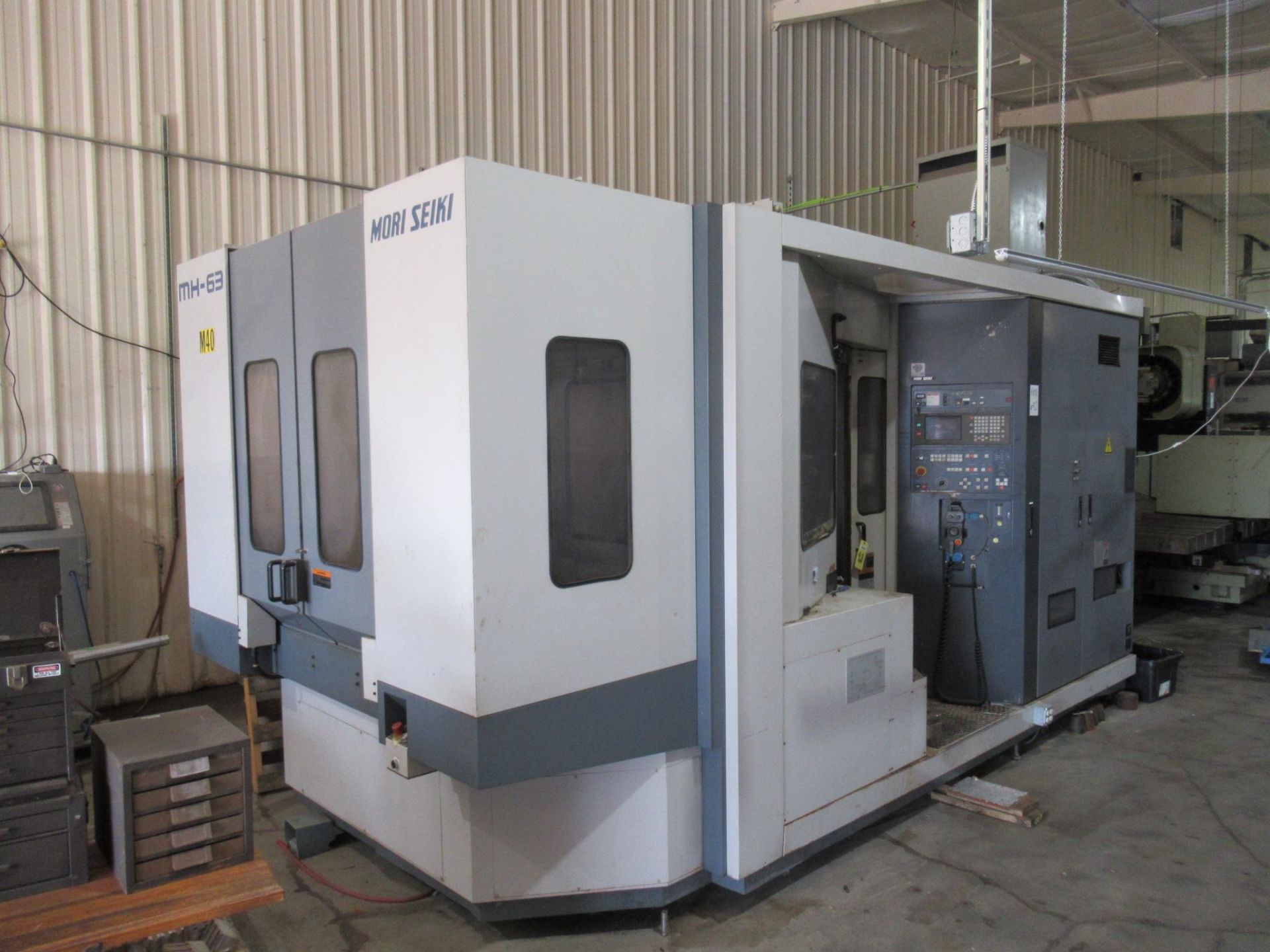 CNC FLATBED LATHE, MORI SEIKI TL40, Mori T6F CNC control, 8-pos. turret ...
