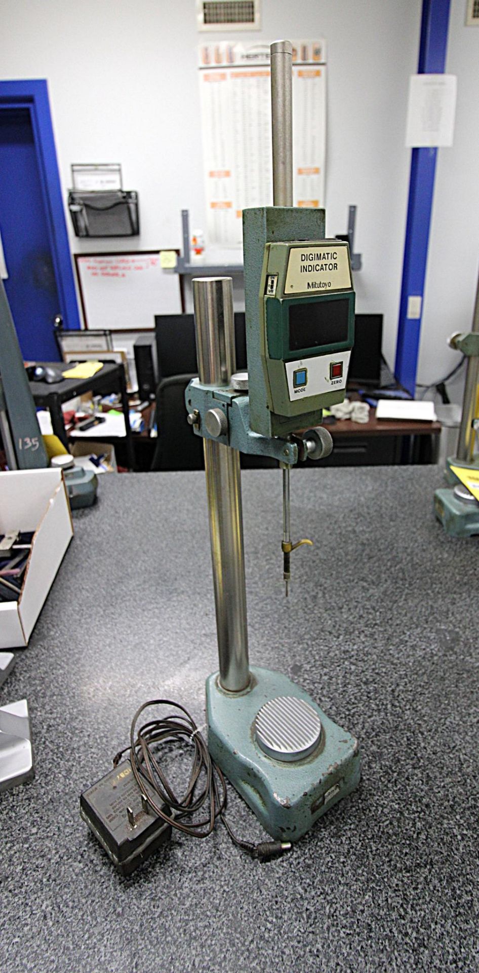 TRANSFER STAND, MITUTOYO MDL. 519-109E, 12" height, w/ Mitutoyo Mdl ...