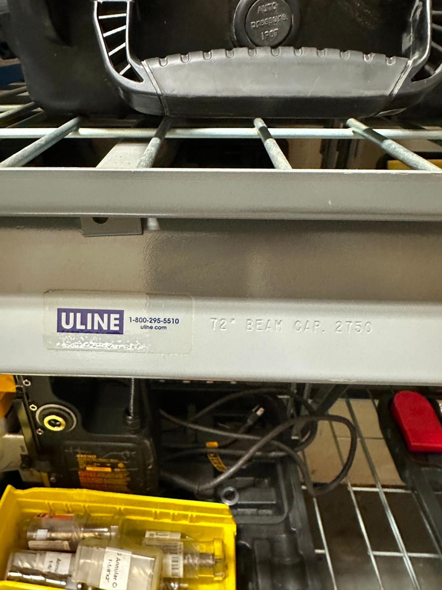 LOT OF ADJUSTABLE METAL RACKS, ULINE, 72", 2,750-lb. beam cap., 8 ...
