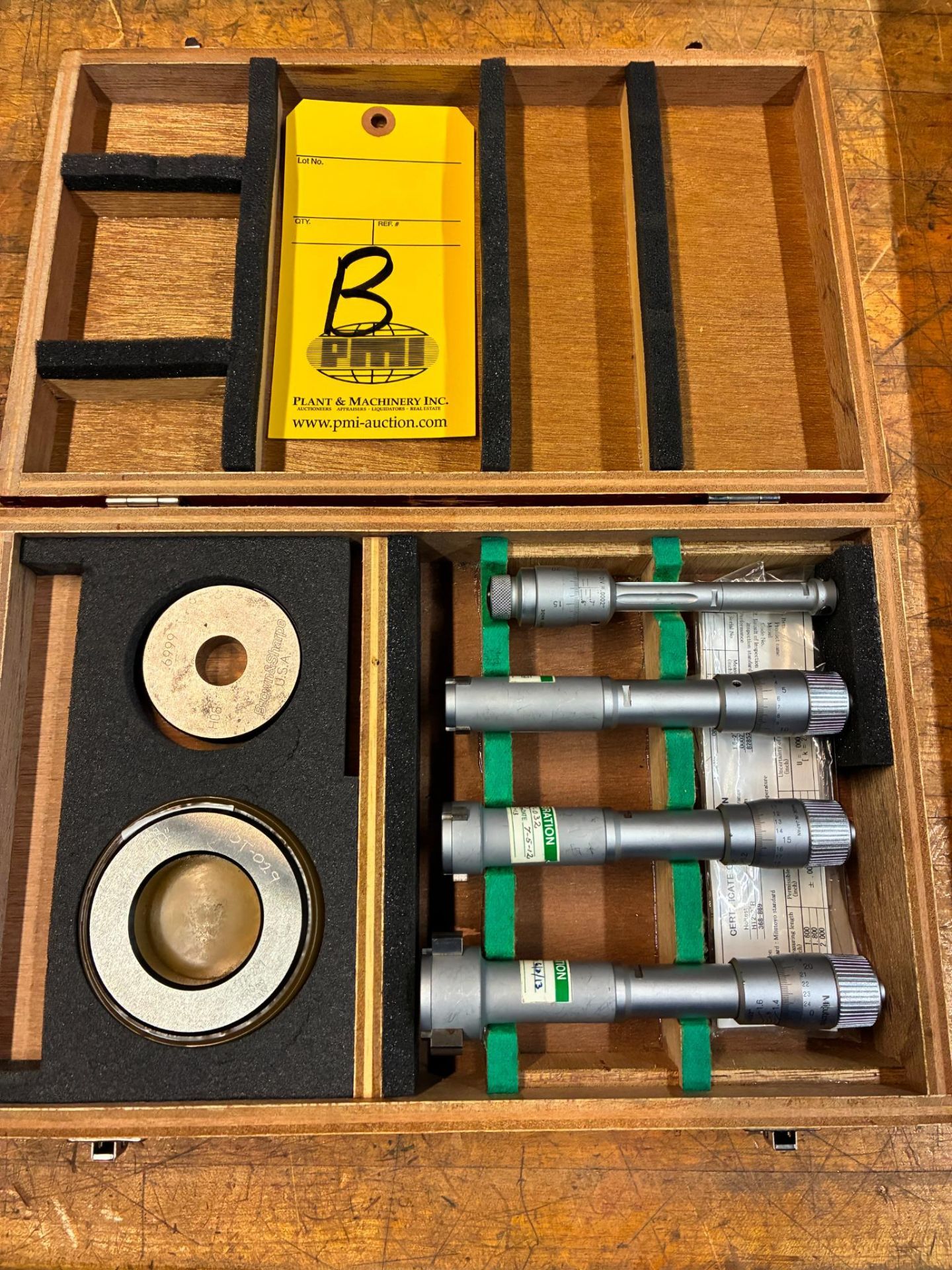 SET OF TRI-BORE MICROMETERS, MITUTOYO, .800" - 2.0" approx.