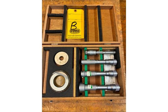 SET OF TRI-BORE MICROMETERS, MITUTOYO, .800" - 2.0" approx.