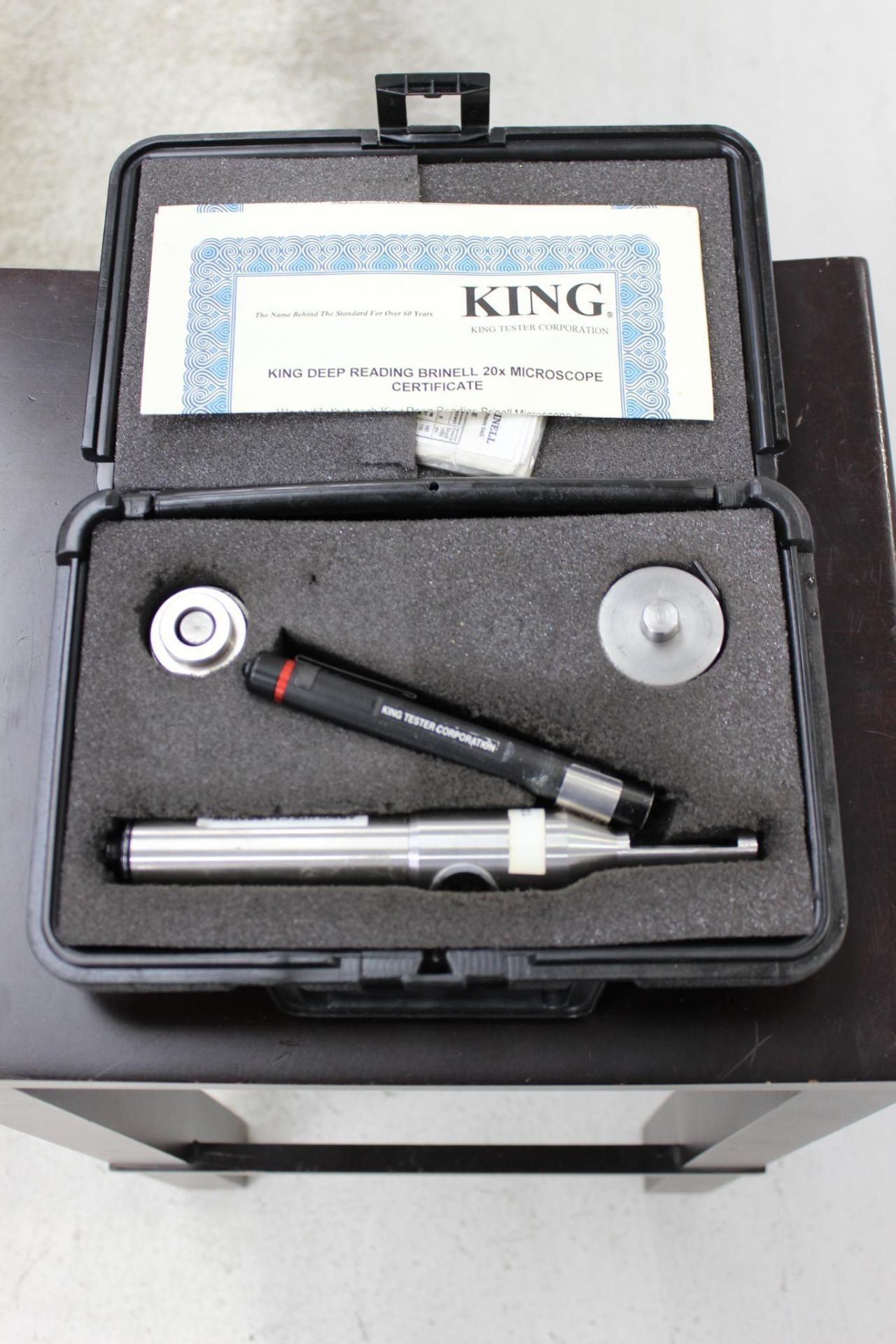 DEEP READING BRINELL MANUAL MICROSCOPE, KING BRINELL MDL. E1, type B ...