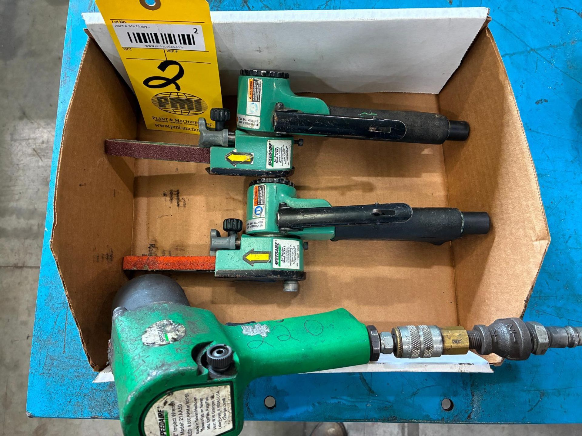 LOT OF PNEUMATIC TOOLS: (1) Speedaire Mdl. 21AA50, 1/2" drive impact ...