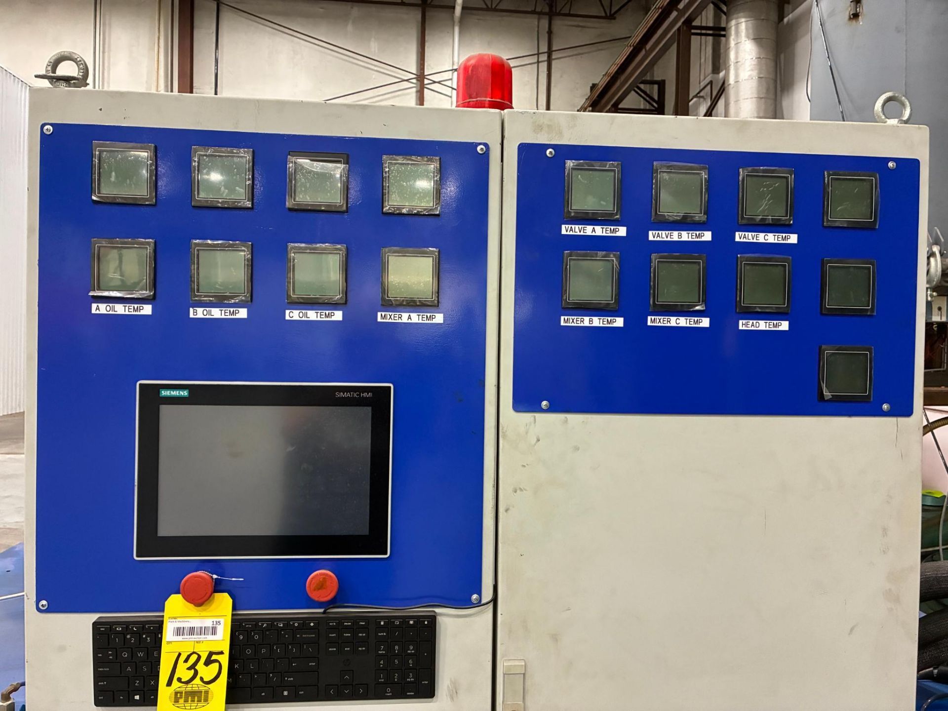 ELASTOMER CASTING MACHINE, EMM, MDL. EMM 105-3, w/ Trico Poly System ...