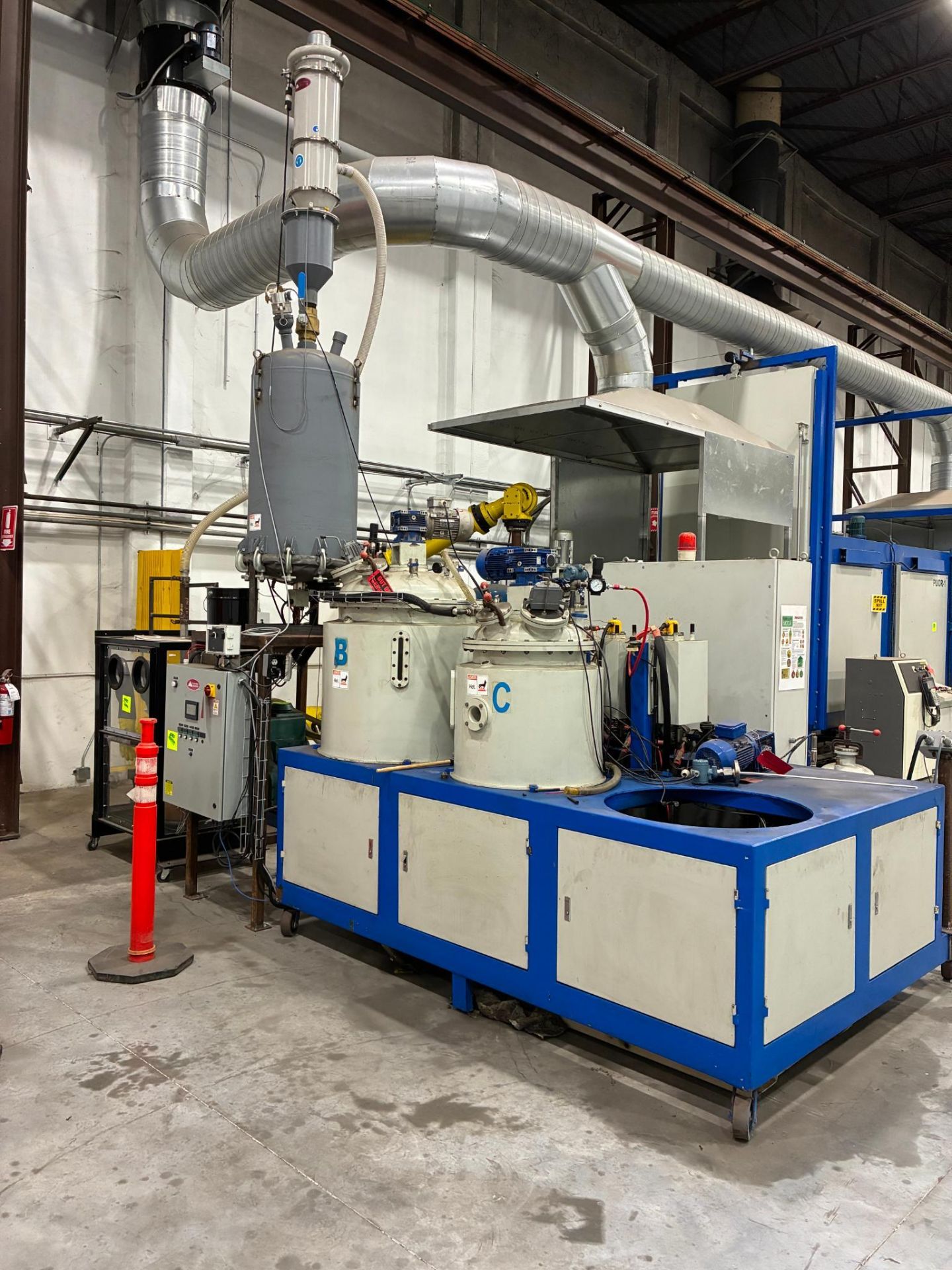 ELASTOMER CASTING MACHINE, EMM, MDL. EMM 105-3, w/ Trico Poly System ...
