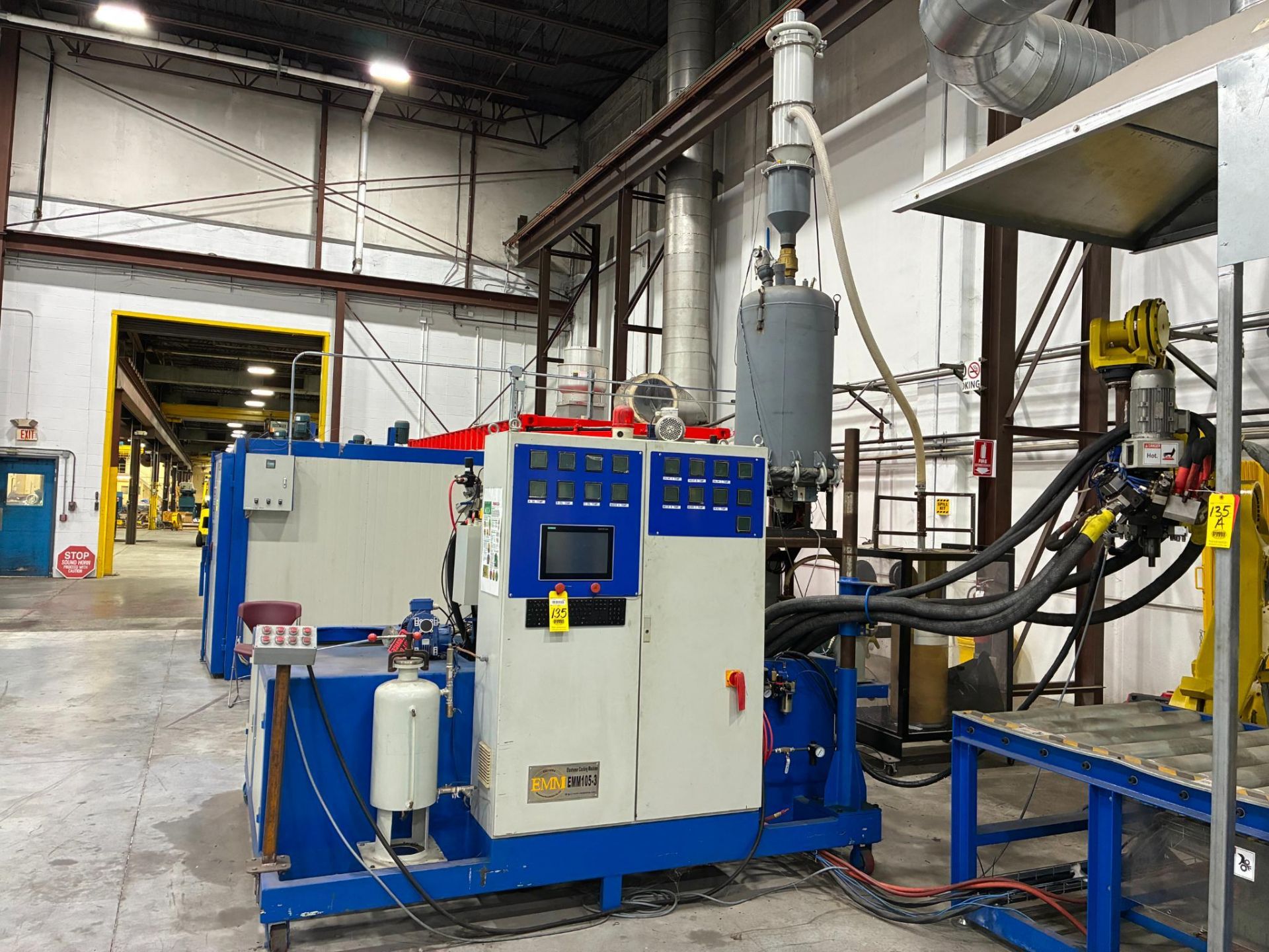 ELASTOMER CASTING MACHINE, EMM, MDL. EMM 105-3, w/ Trico Poly System ...