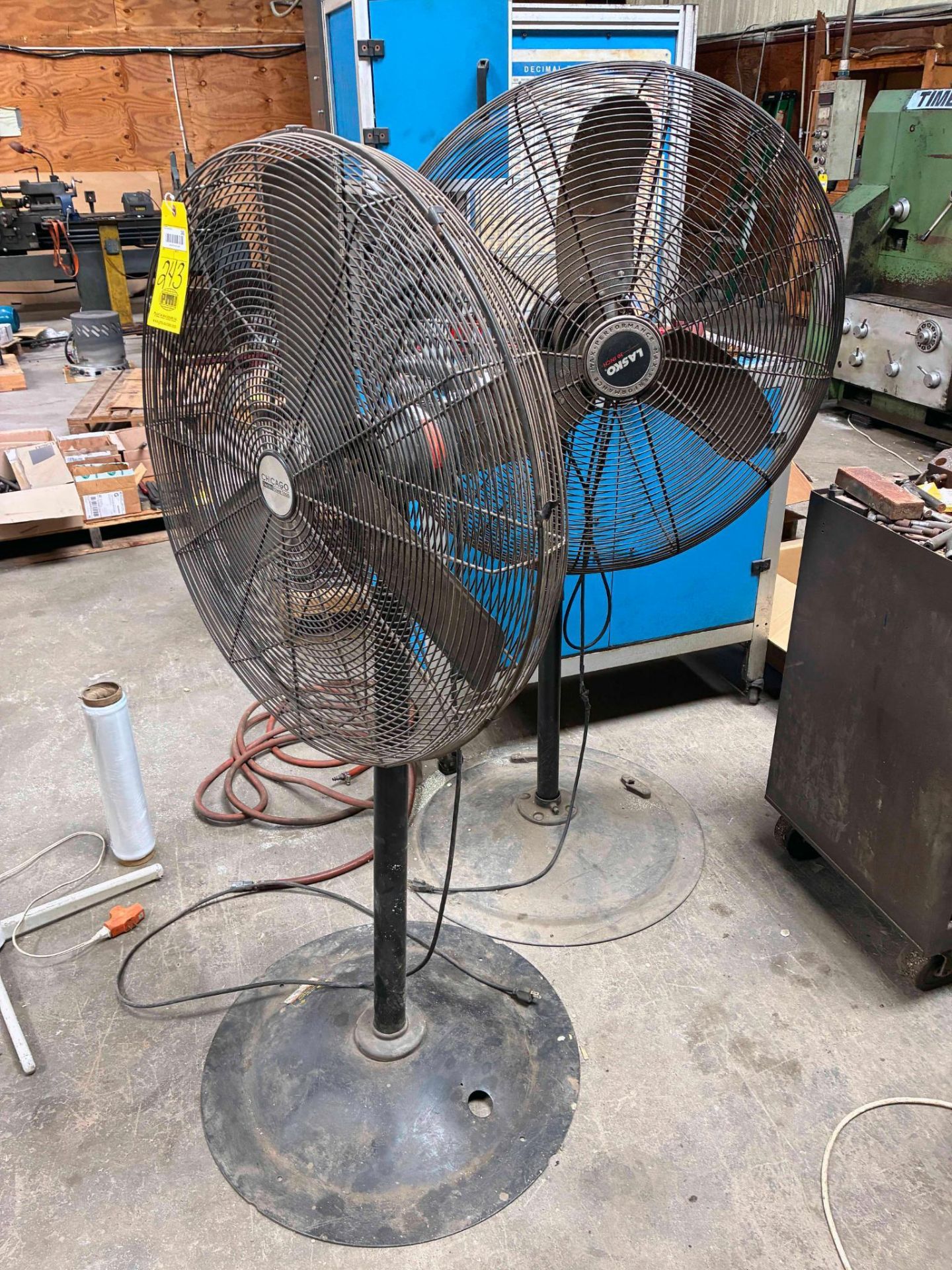 LOT OF PEDESTAL SHOP FANS (2), 30" (Located at: Vartex Company, 7107 ...