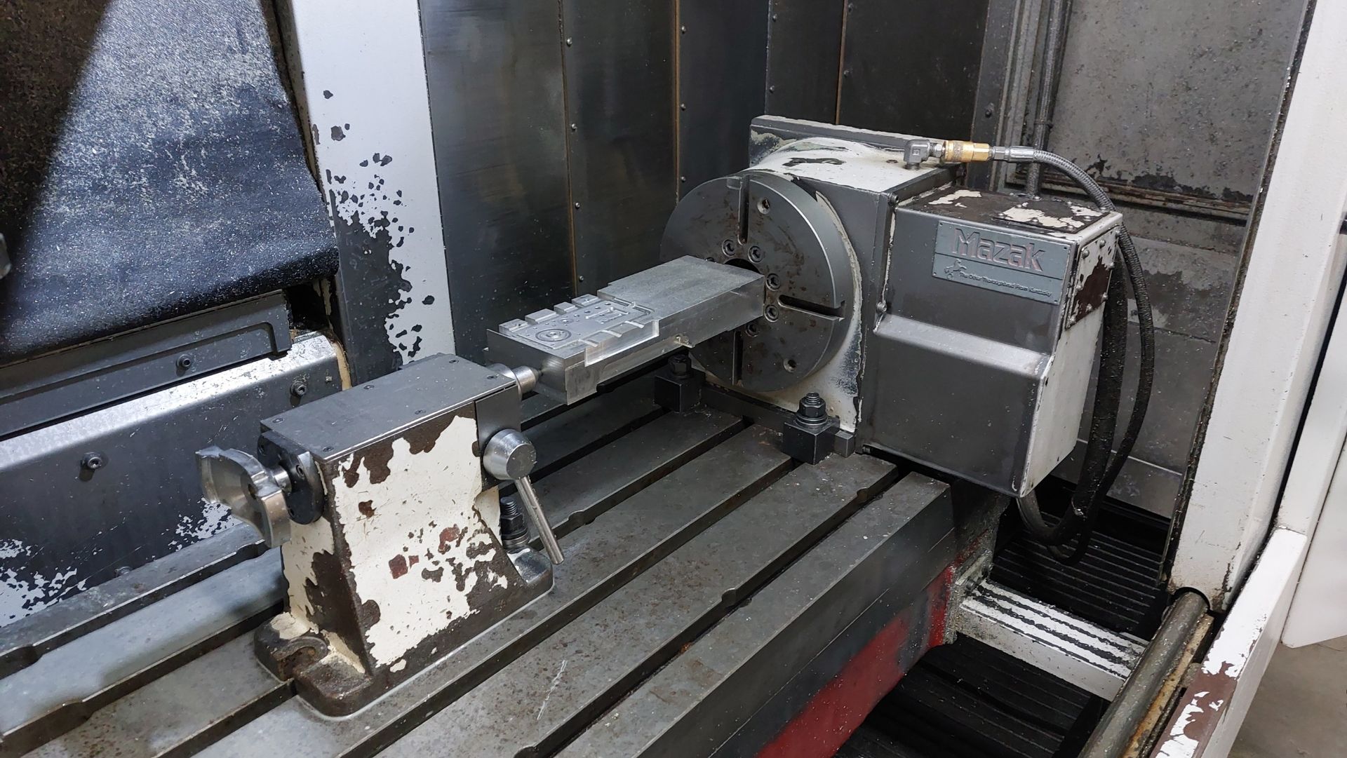 MAZAK, 10", 360 DEGREE, ROTARY TABLE WITH TAILSTOCK - CURRENTLY ...