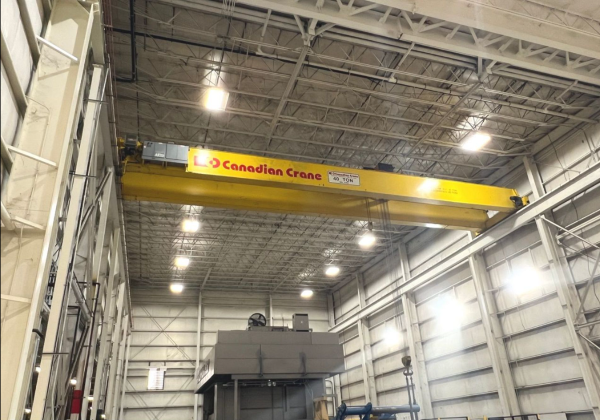 2015 40-Ton Canadian Crane Dual Girder Bridge Crane x 73' Span w/Remote ...