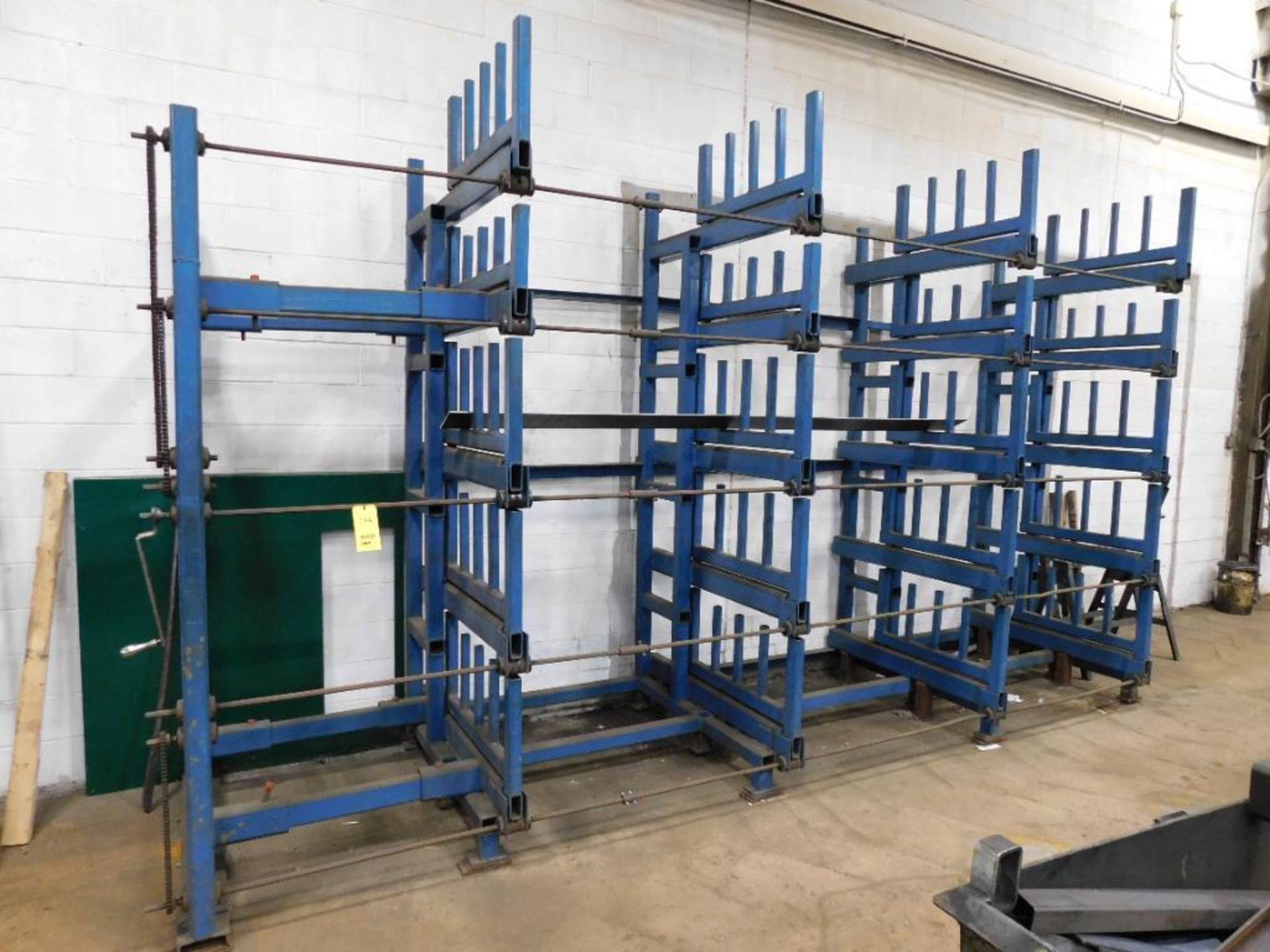 LOT: (4) Sections HD Roll Out Rack, Approx. 18' W x 10' H x 5' D