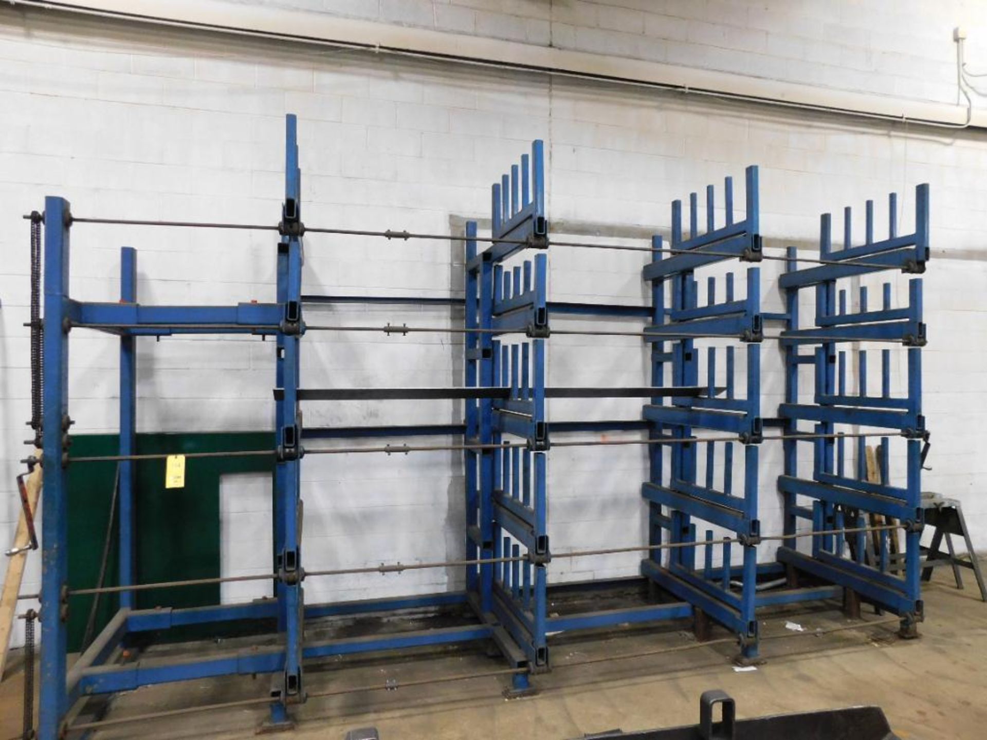 LOT: (4) Sections HD Roll Out Rack, Approx. 18' W x 10' H x 5' D