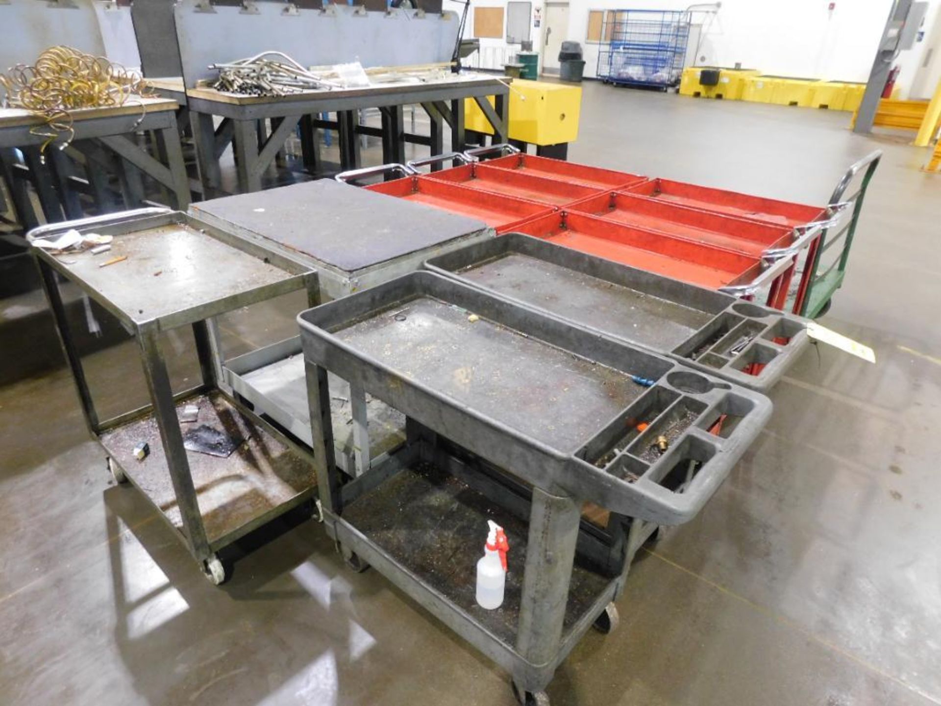 LOT: (10) Assorted Shop Carts, 60" x 36" Material Carts
