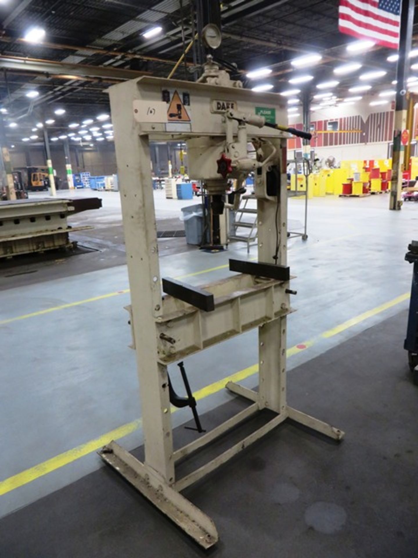Dake 50H 50-Ton Hydraulic H-Frame Shop Press with 32" Between Uprights ...