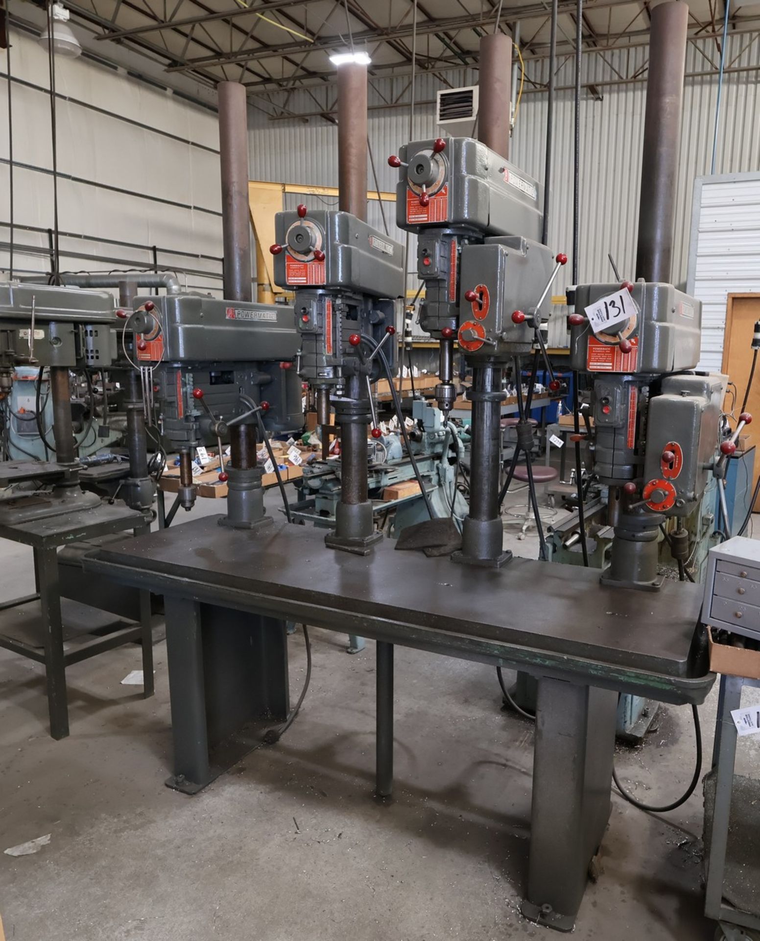 Powermatic 1200 4-Head Gang Drill Press, w/ 325-2000 RPM, 24" x 80 ...