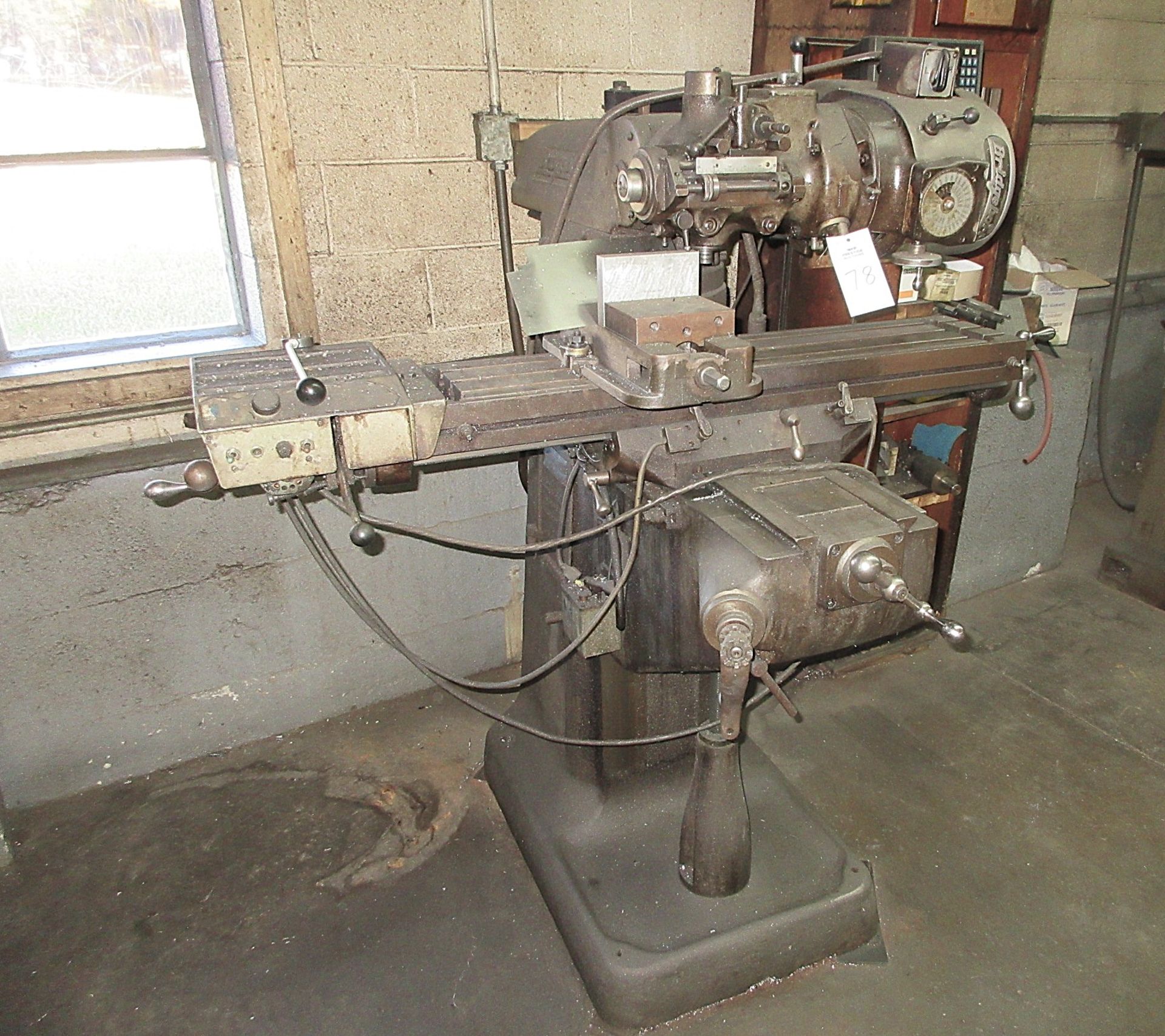 Bridgeport Vertical Milling Machine, 9" x 42" Table, Spindle Speeds 60 ...