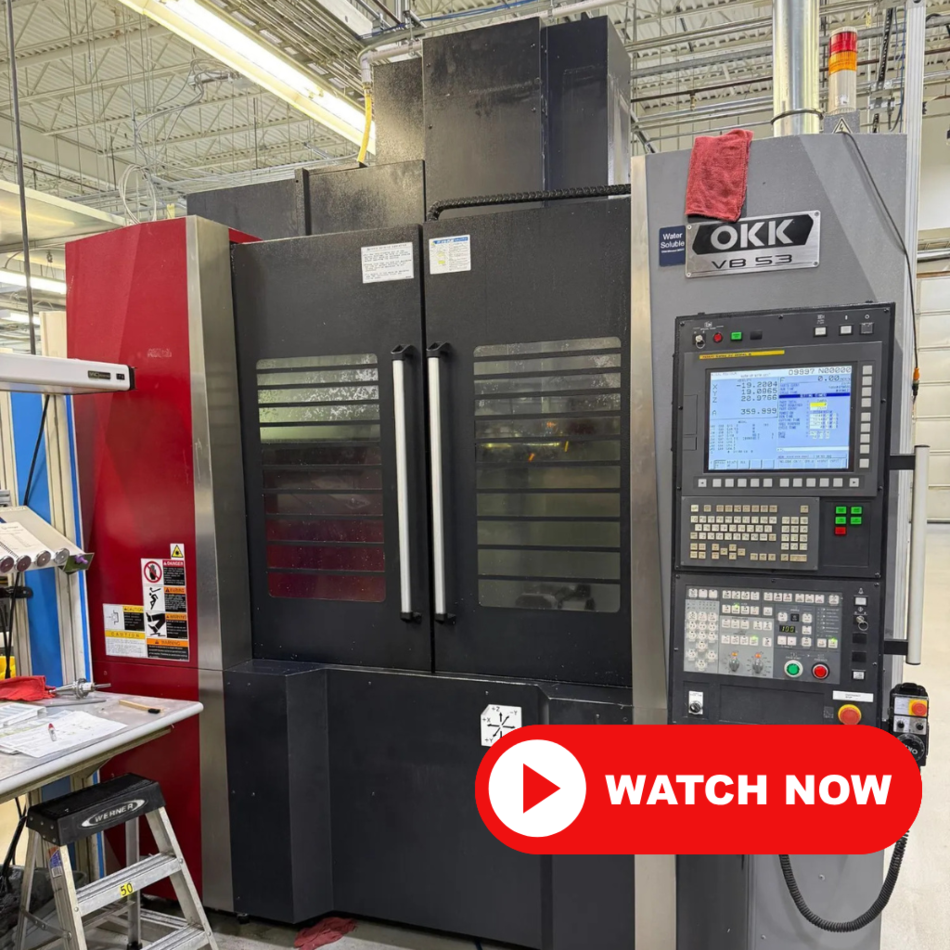 2018 OKK VB53 4-Axis Vertical Machining Center, X-41.34", Y-20.8", Z-20 ...