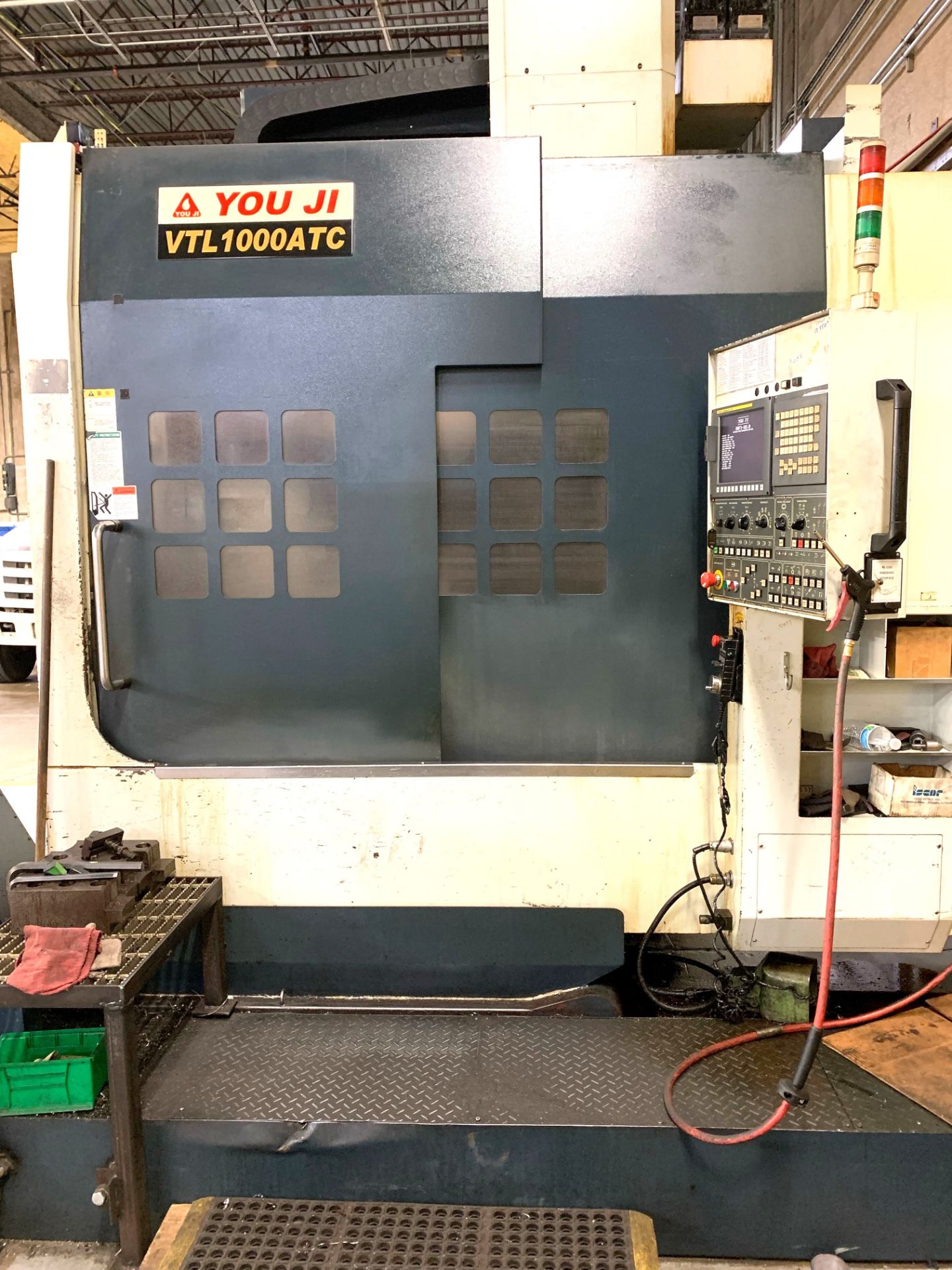 Youji VTL-1000 ATC CNC Vertical Boring Mill, 39" 4-Jaw Power Chuck, 53 ...