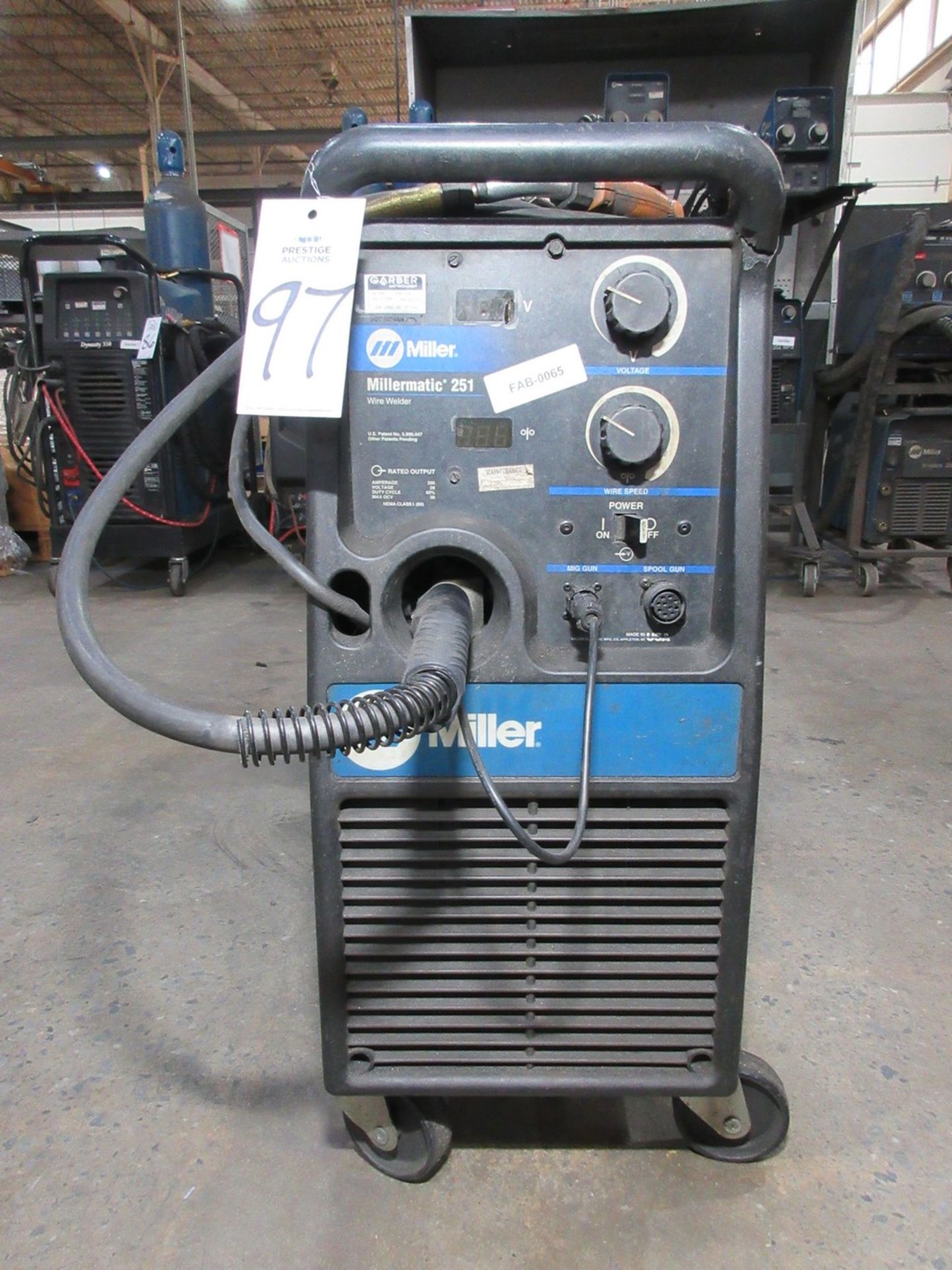 Miller Millermatic 251 Wire Welder, 200A 28V 60% Duty Cycle 38 Max OCV ...