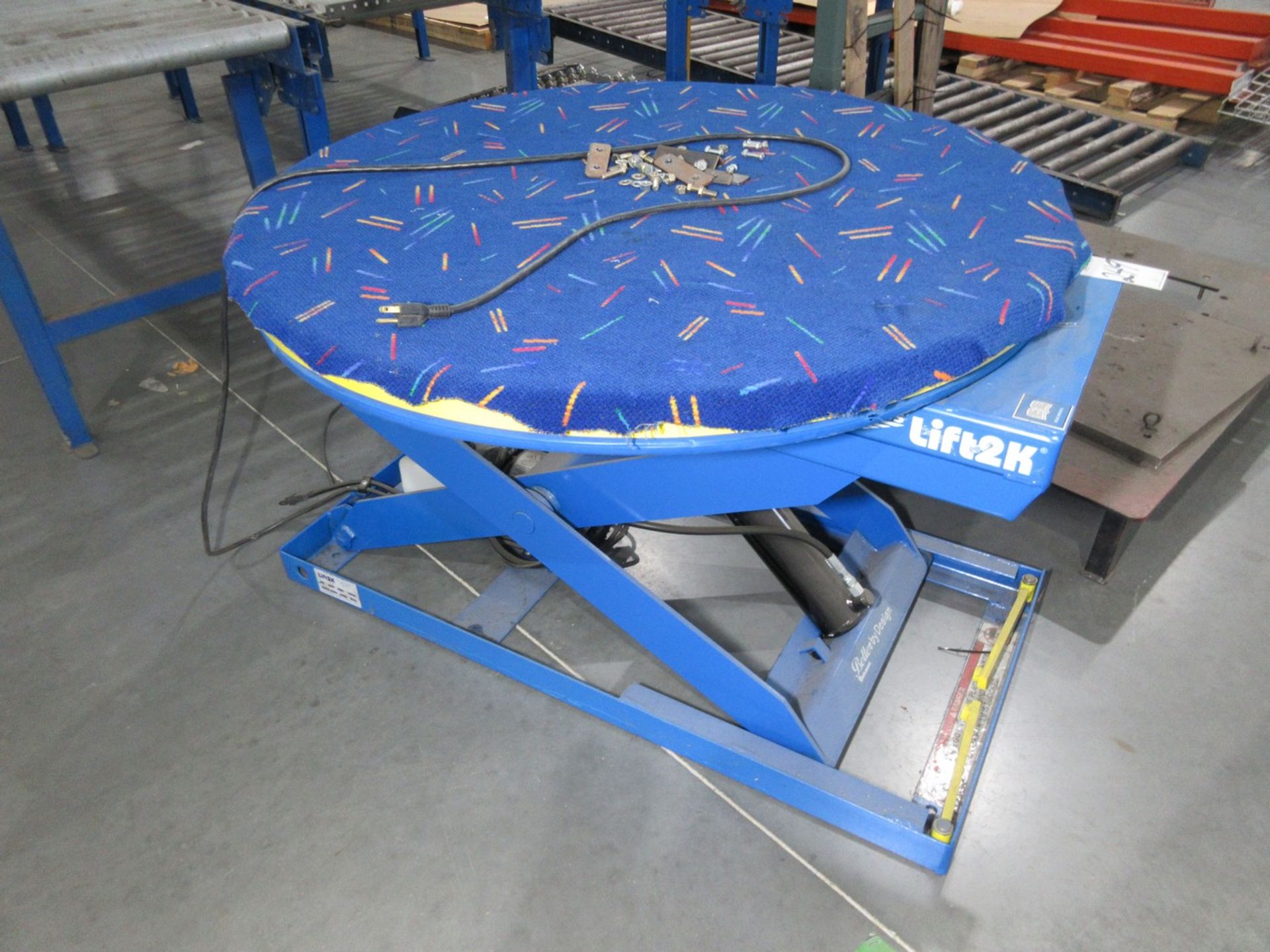 Bishamon L2K-TT 2,000-Lb. Lift Table, 42" Rotary Top