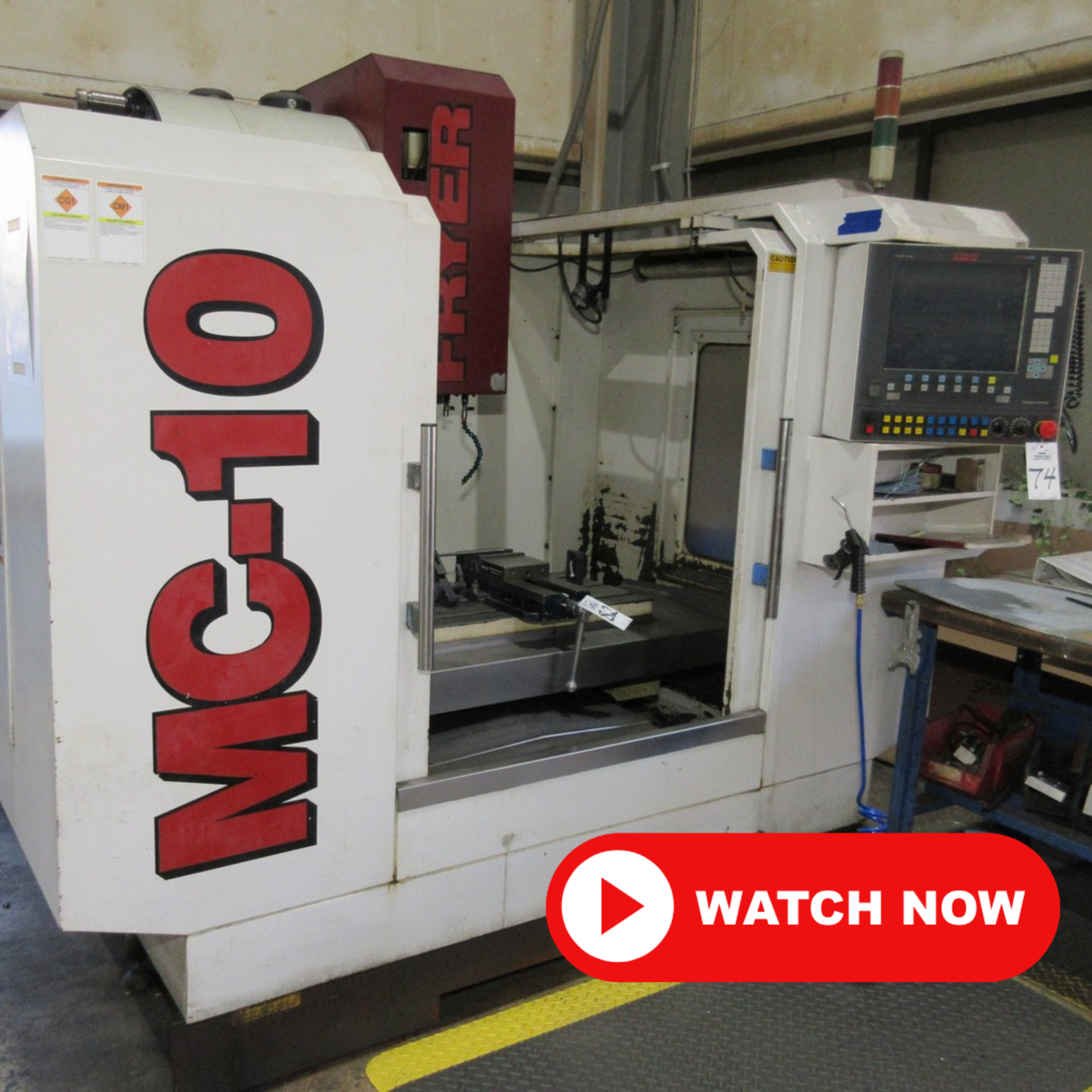 Fryer MC-10 CNC Vertical Milling Machine, 31"-1/2"x16-1/2" T-Slotted ...
