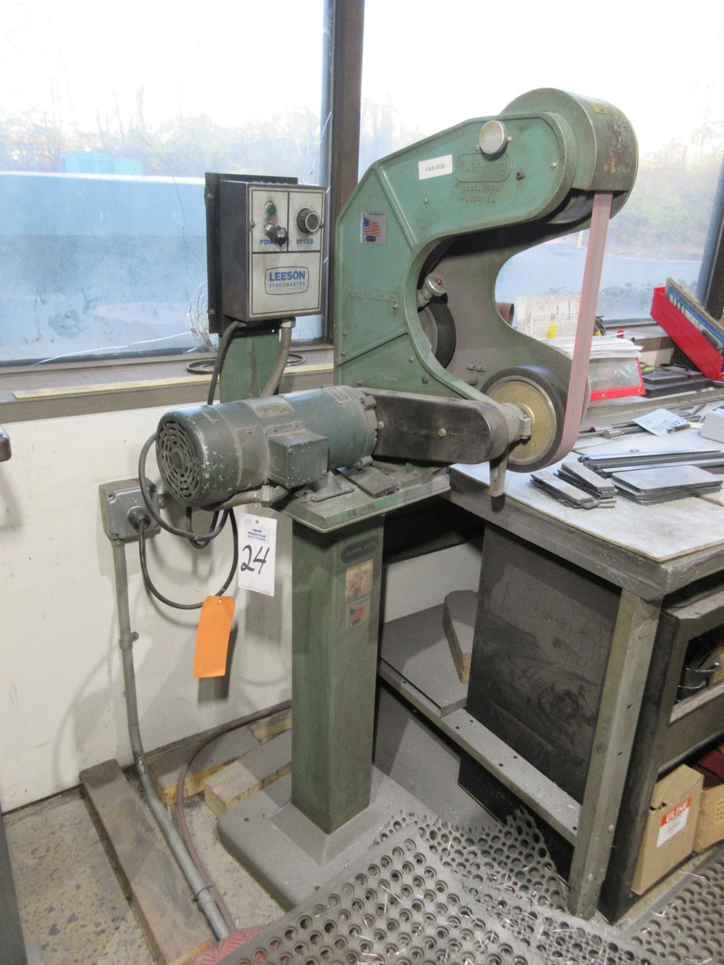 Burr King 760 2" Belt Grinder, 1-1/2 HP 3500 RPM 115V.