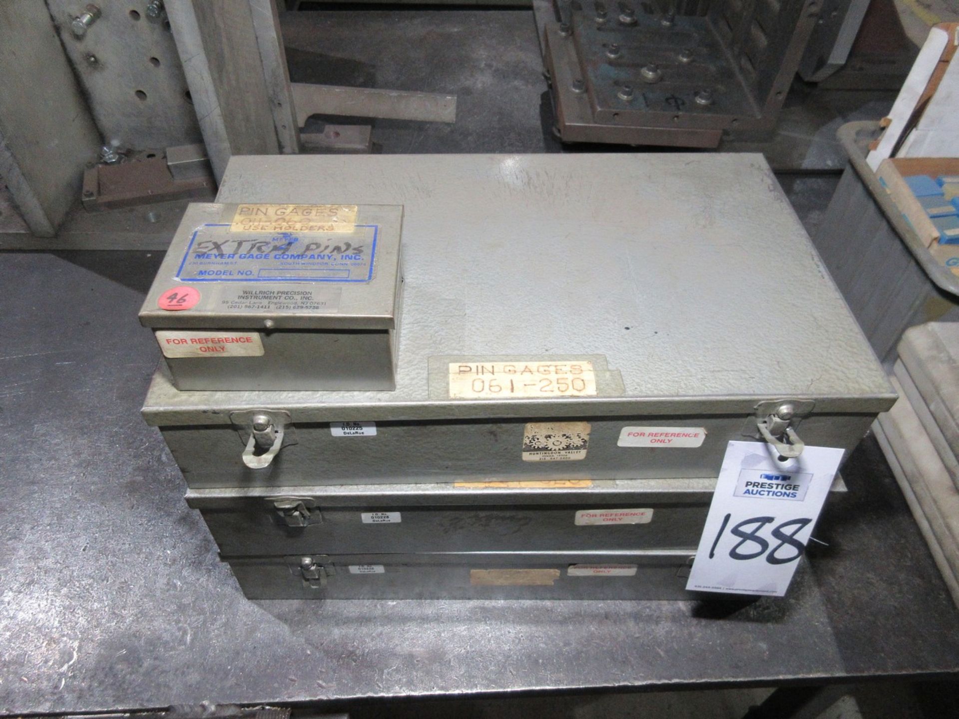 (4) Pin Gage Sets, 0.011"-0.060", 0.061"-.250", 0.501"-.625", 0.626"-.750"