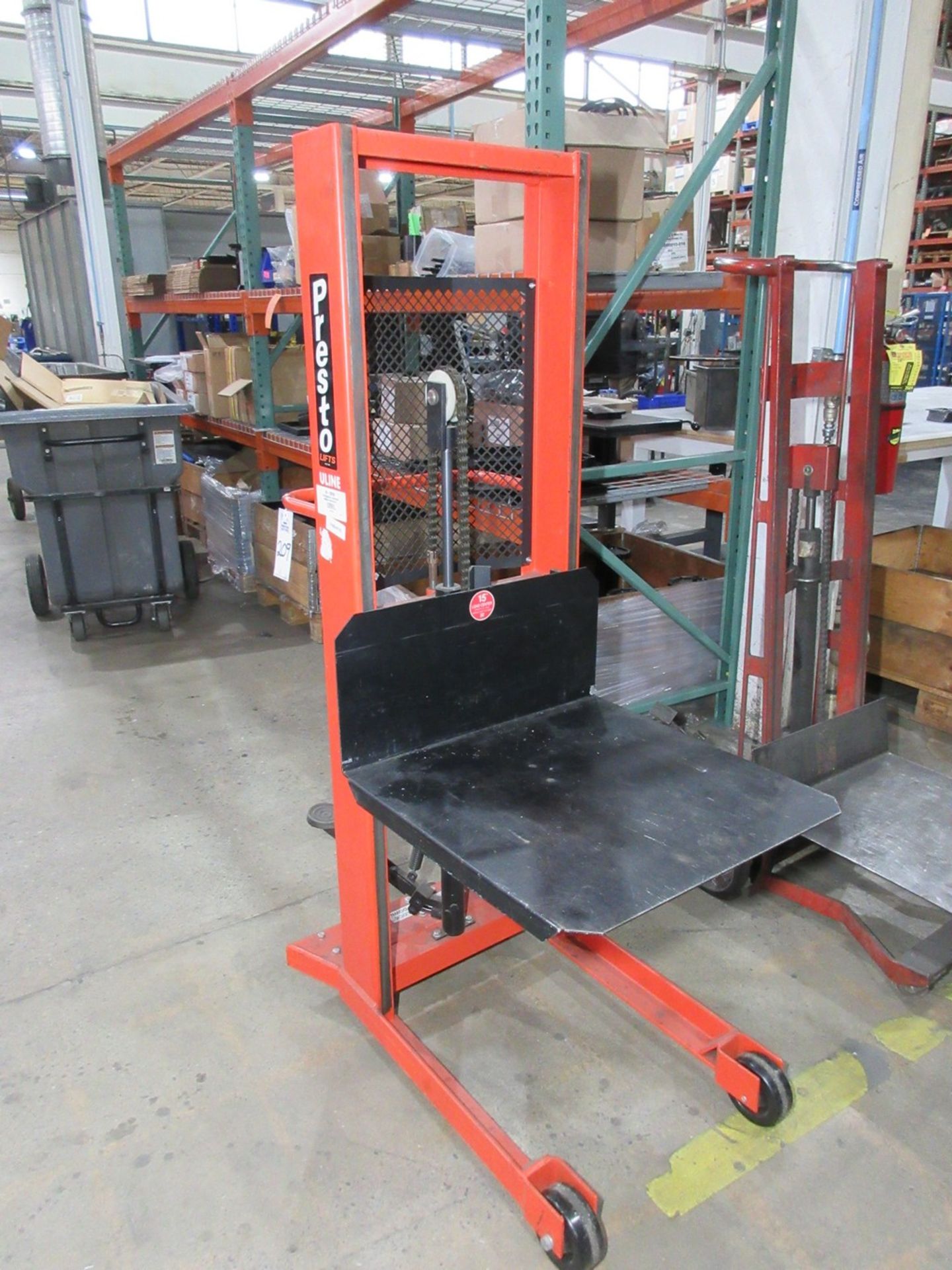 2022 Presto M152 U-Line 1000-Lb. Walk-Behind Stacker, 24"x24" Platform ...