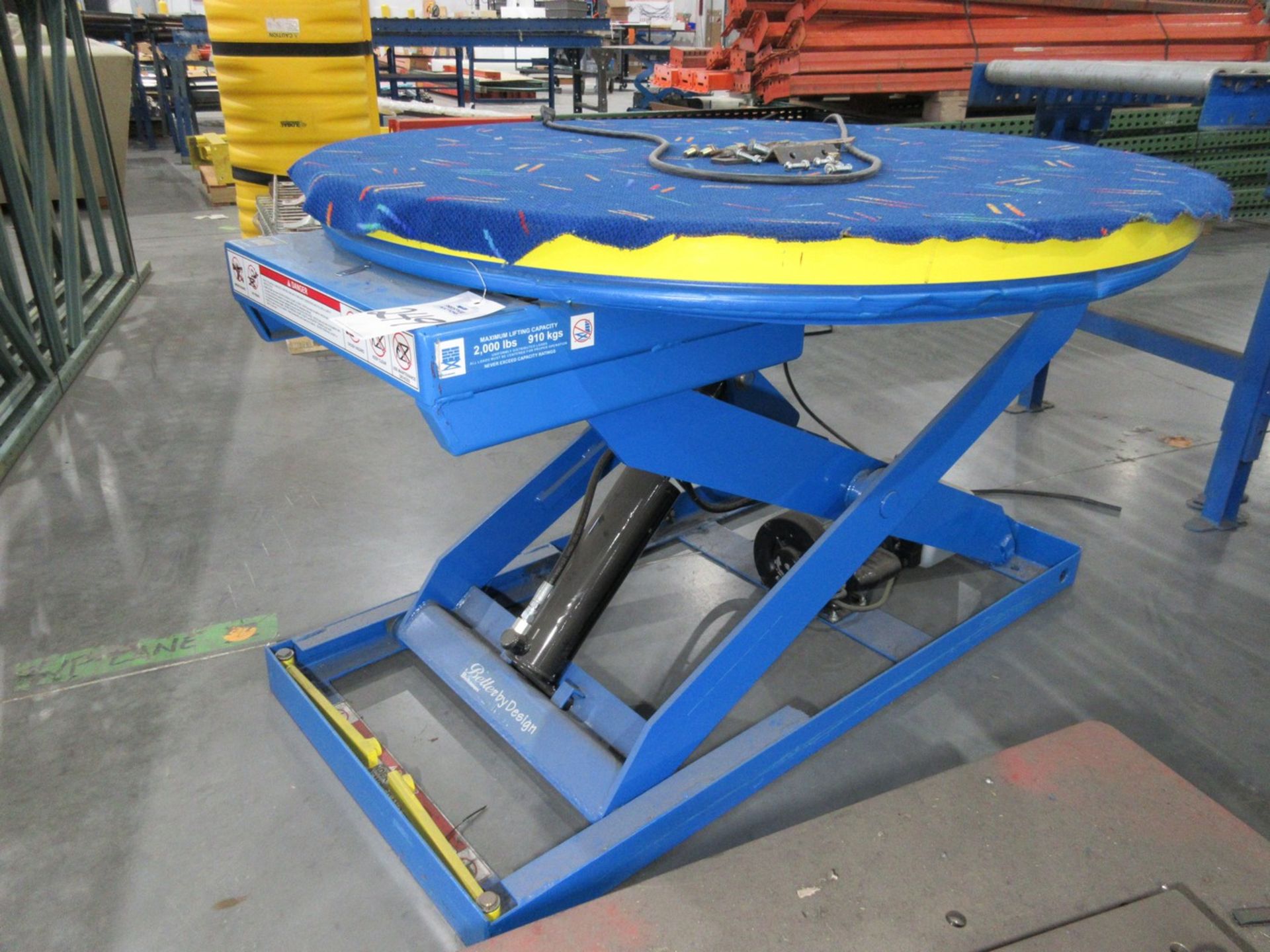 Bishamon L2K-TT 2,000-Lb. Lift Table, 42" Rotary Top